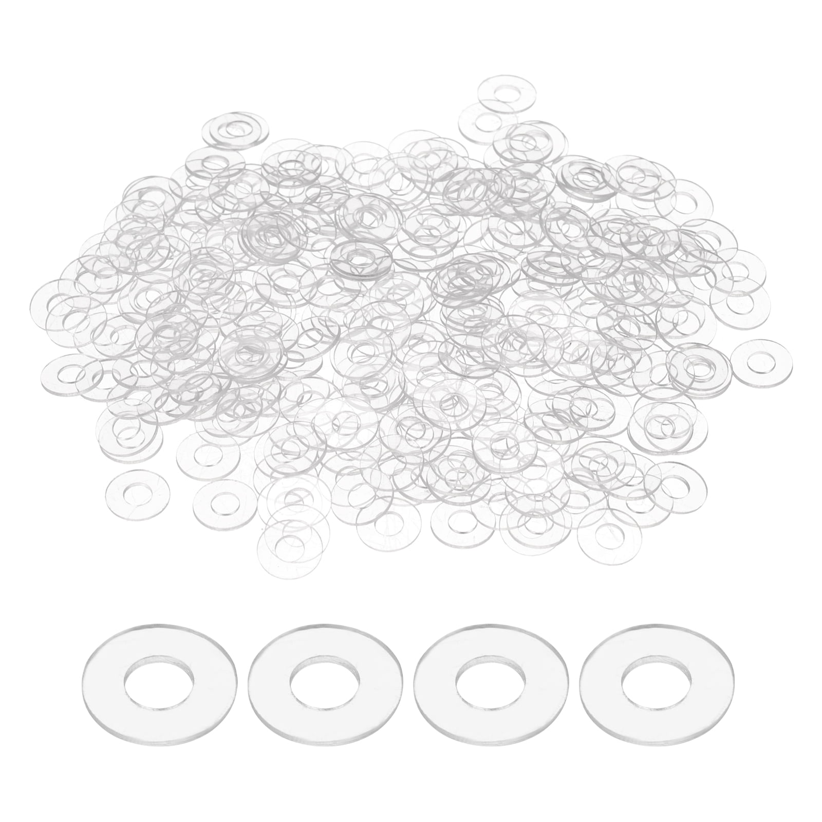 Uxcell 300Pcs M3 Flat Washers 3mm ID 8mm OD 0.5mm Thick Sealing Gasket ...