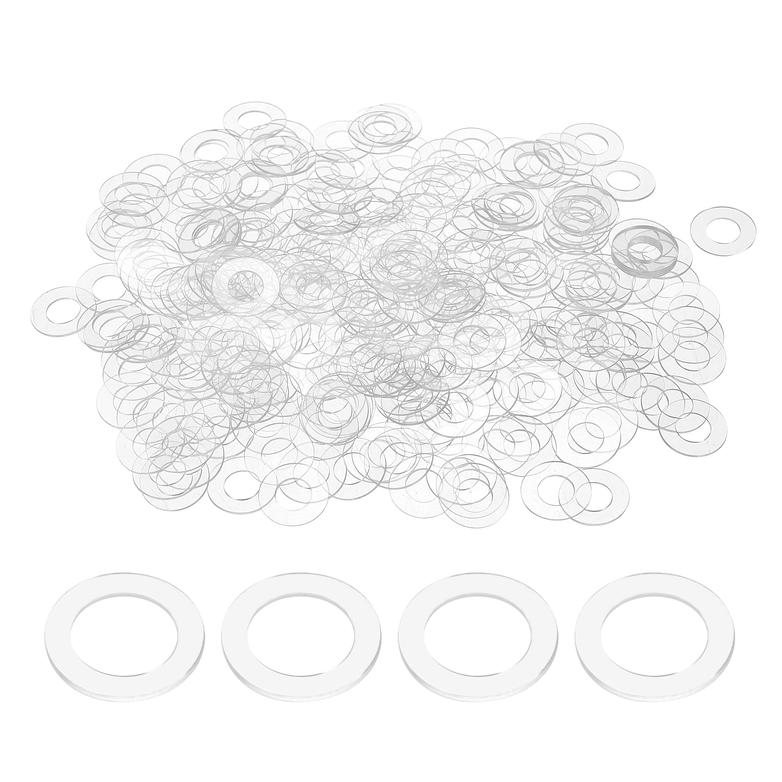 Uxcell 300Pcs M6 Flat Washers 6mm ID 12mm OD 0.5mm Thick Sealing Gasket ...