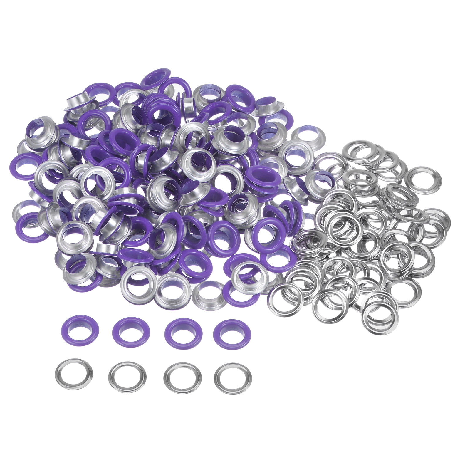 Uxcell 300set Grommets Kit Metal Eyelets 10mm 2/5" Hole Tiny Grommet ...