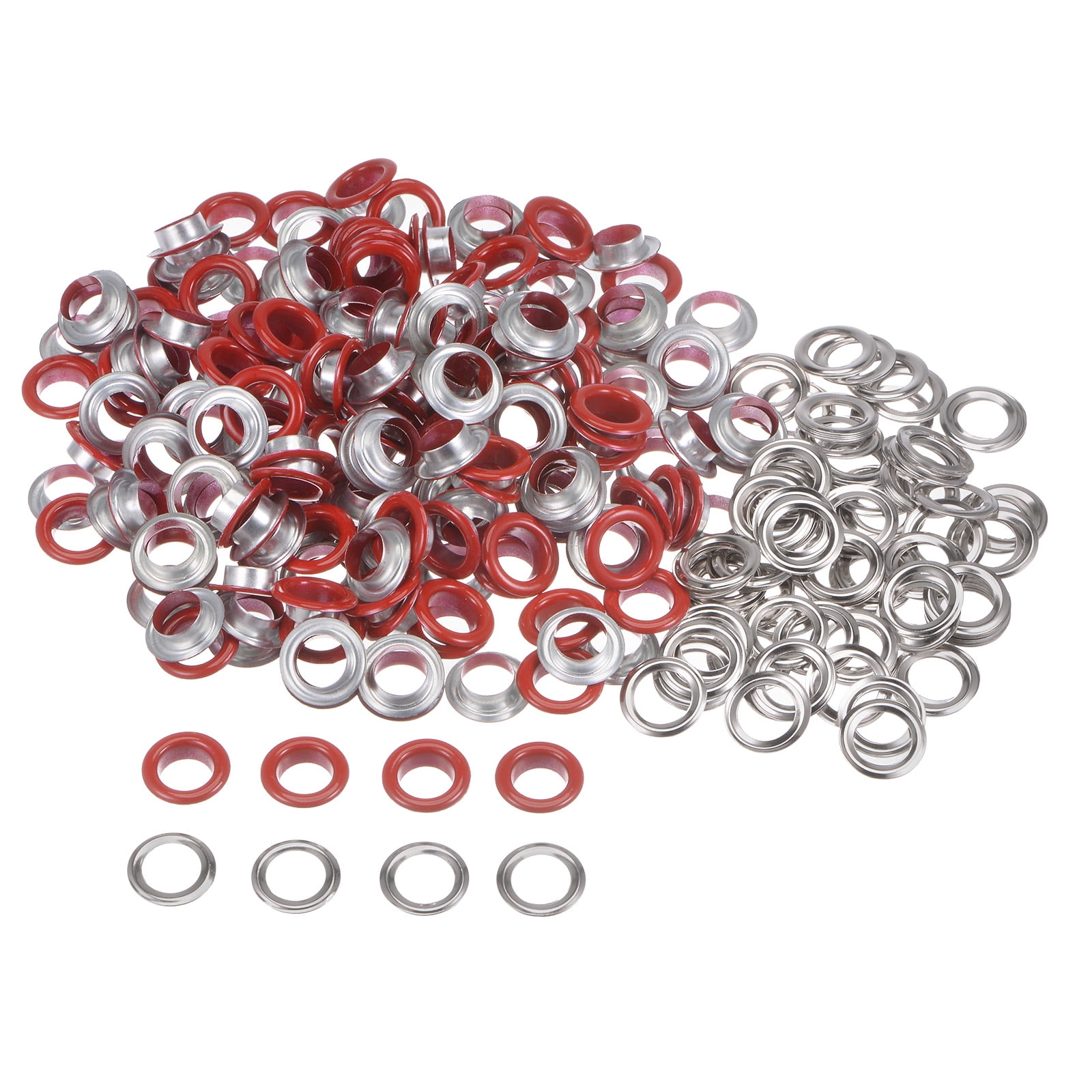 Uxcell 300set Grommets Kit Metal Eyelets 10mm 2/5" Hole Tiny Grommet ...