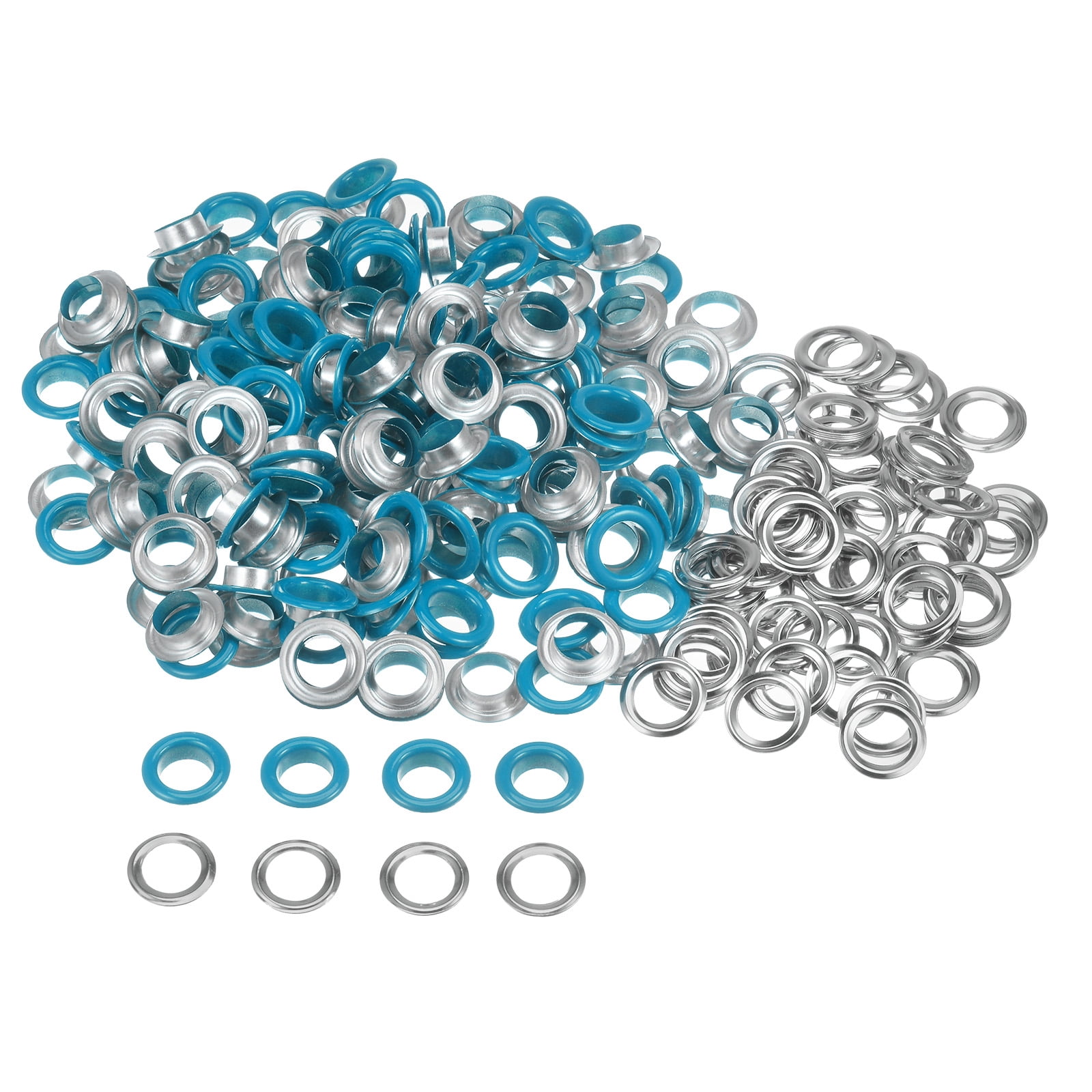 Uxcell 300set Grommets Kit Metal Eyelets 10mm 2/5" Hole Tiny Grommet for Shoes Clothes Belt Tag ...