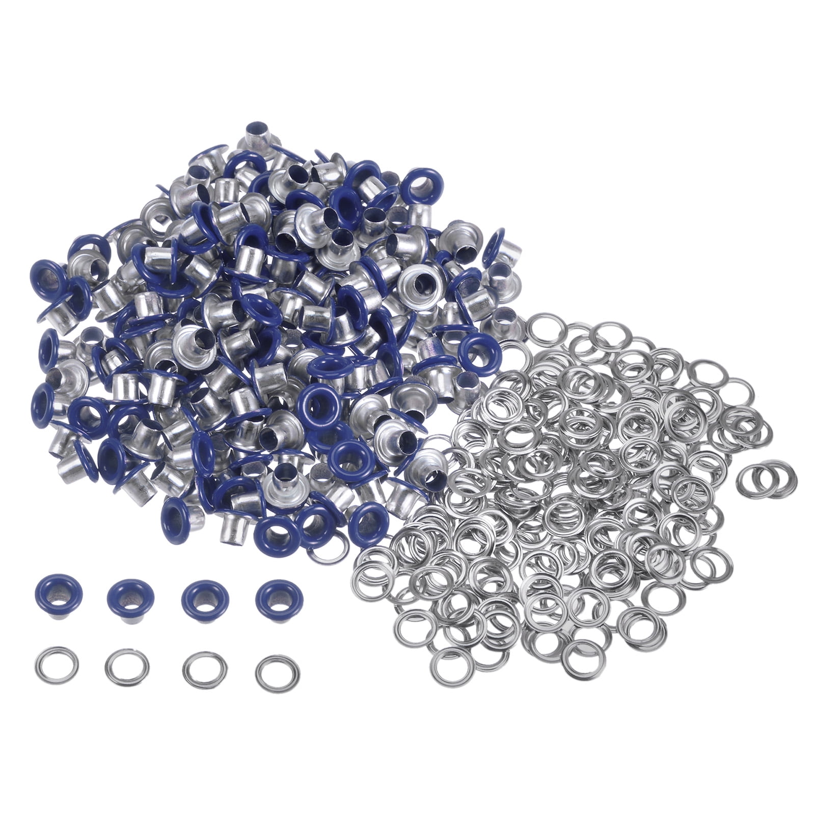 Uxcell 300set Grommets Kit Metal Eyelets 3mm 1/8" Hole Tiny Grommet for Shoes Clothes Belt Bag ...