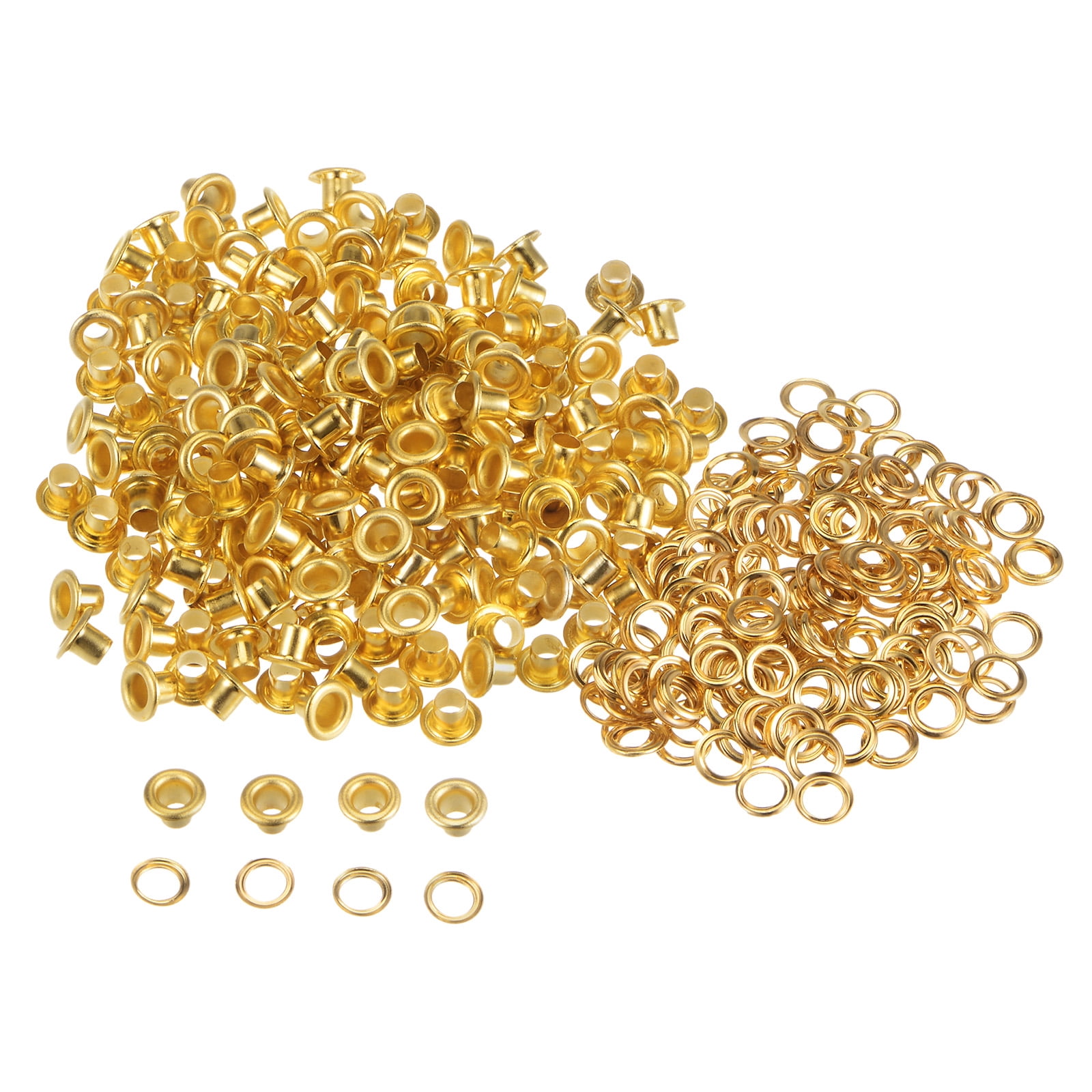 Uxcell 300set Grommets Kit Metal Eyelets 3mm 1/8" Hole Tiny Grommet for ...
