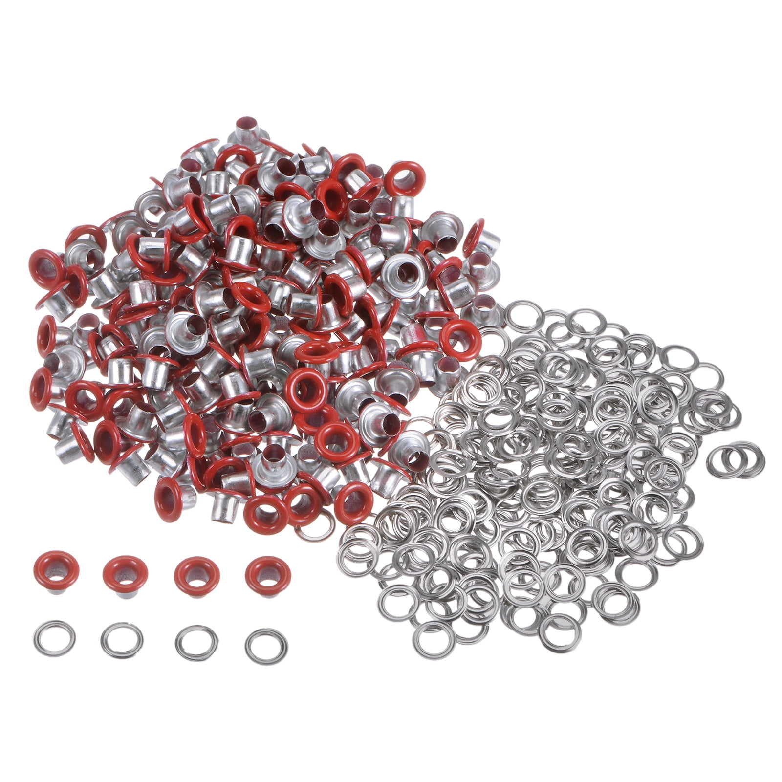 Uxcell 300set Grommets Kit Metal Eyelets 3mm 1/8" Hole Tiny Grommet for ...