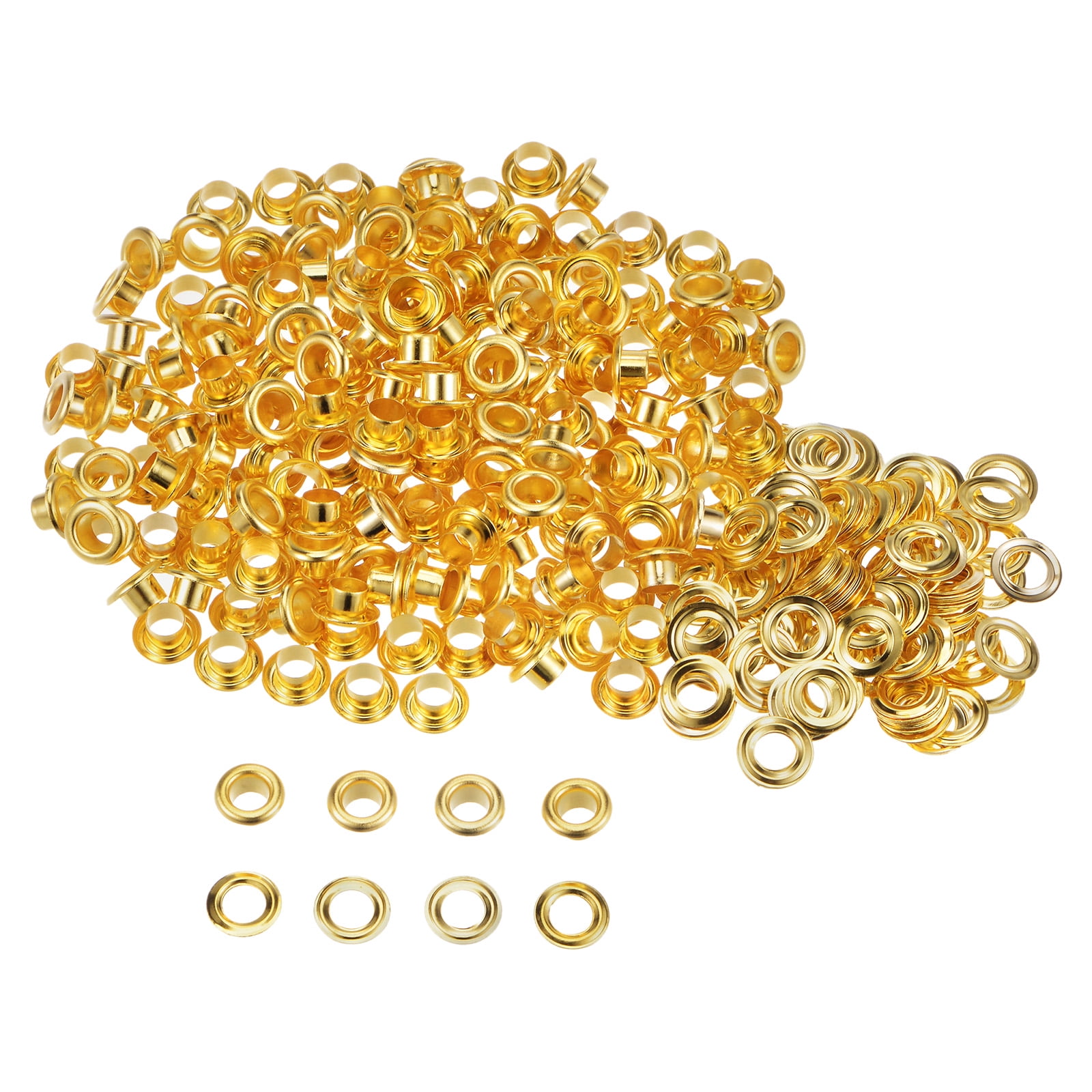 Uxcell 300set Grommets Kit Metal Eyelets 4.5mm 3/16" Hole Tiny Grommet ...