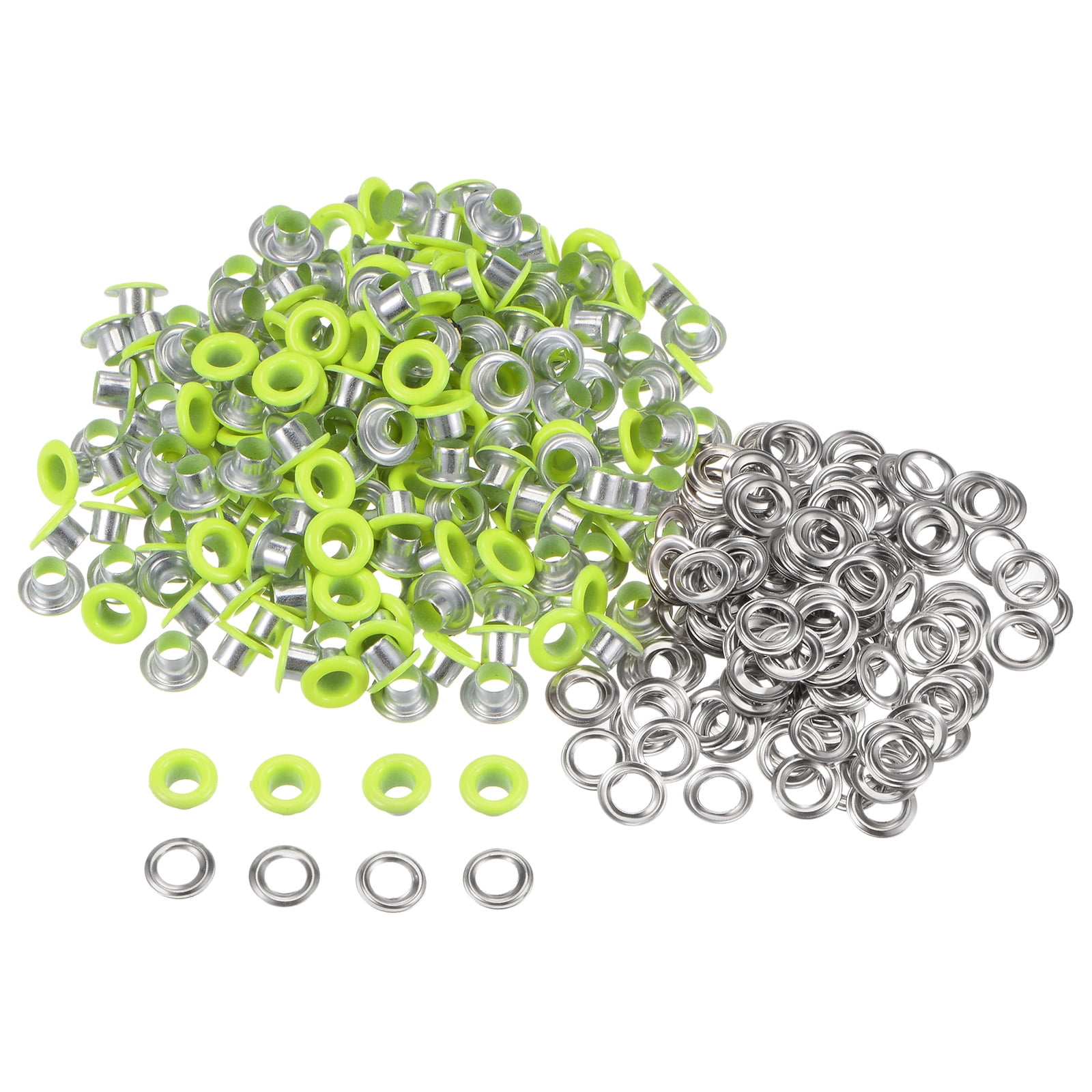 Uxcell 300set Grommets Kit Metal Eyelets 4mm 1/6" Hole Tiny Grommet for ...