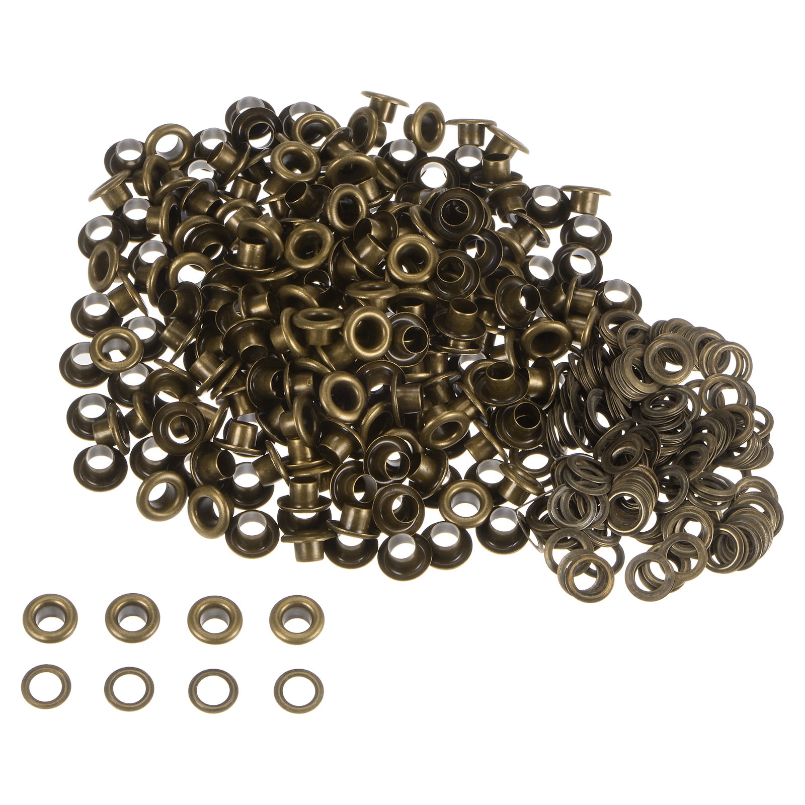 Uxcell 300set Grommets Kit Metal Eyelets 5mm 1/5" Hole Tiny Grommet for ...