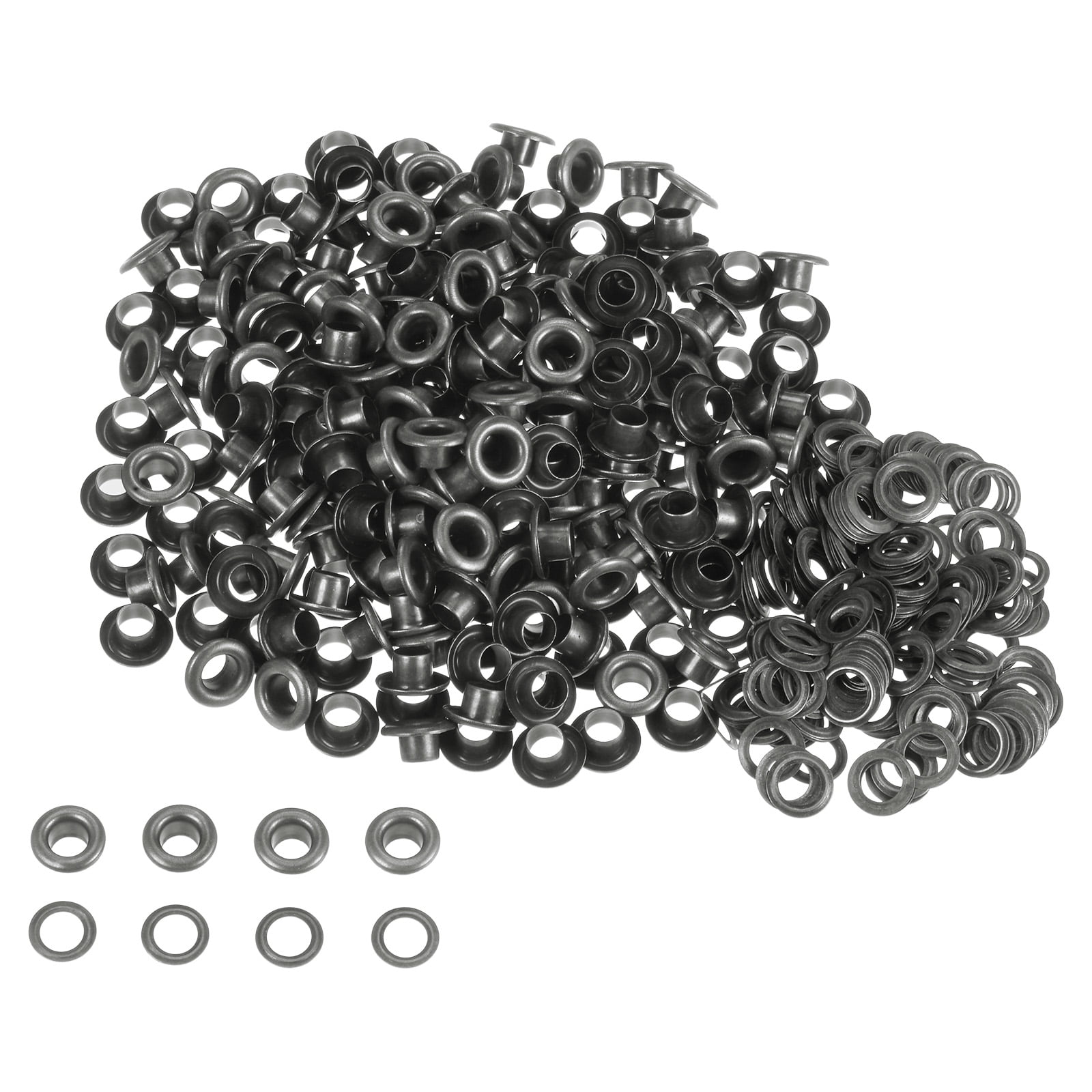 Uxcell 300set Grommets Kit Metal Eyelets 5mm 1/5" Hole Tiny Grommet for ...