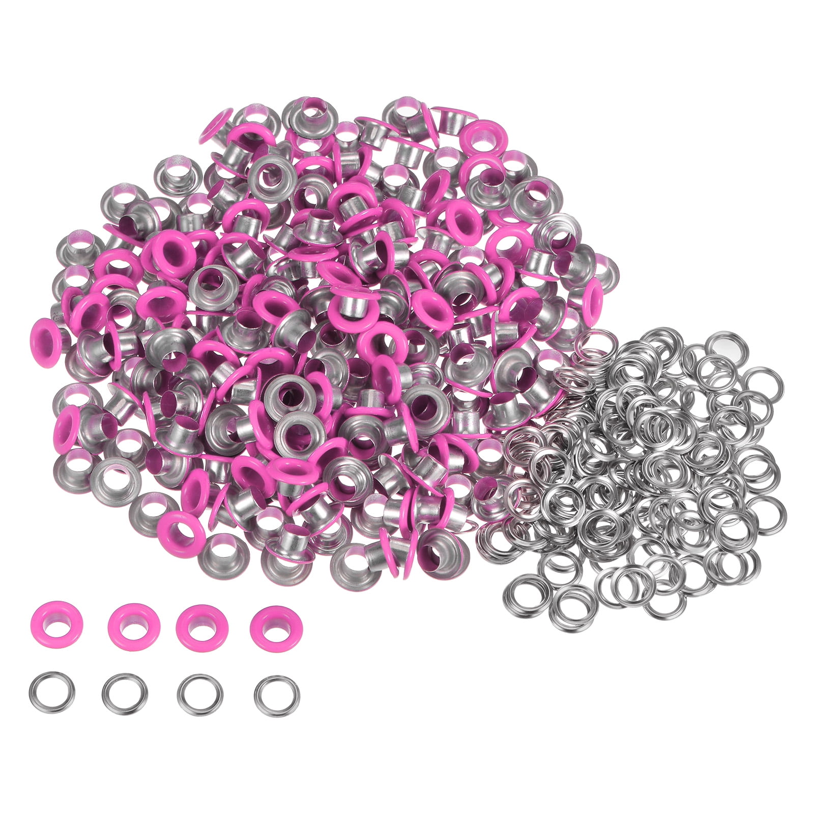 Uxcell 300set Grommets Kit Metal Eyelets 5mm 1/5" Hole Tiny Grommet for ...