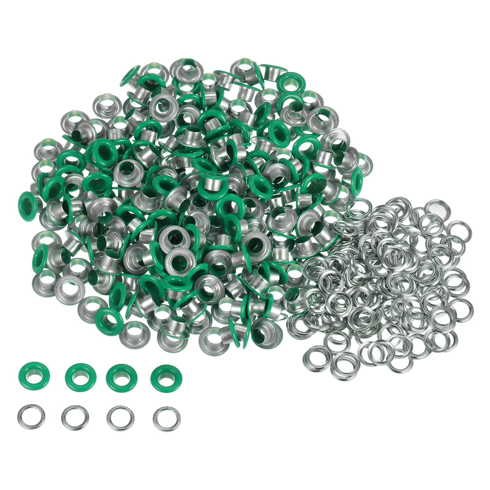 Uxcell 300 Set Grommets Kit Metal Eyelets 5mm 1/5" Hole Tiny Grommet ...