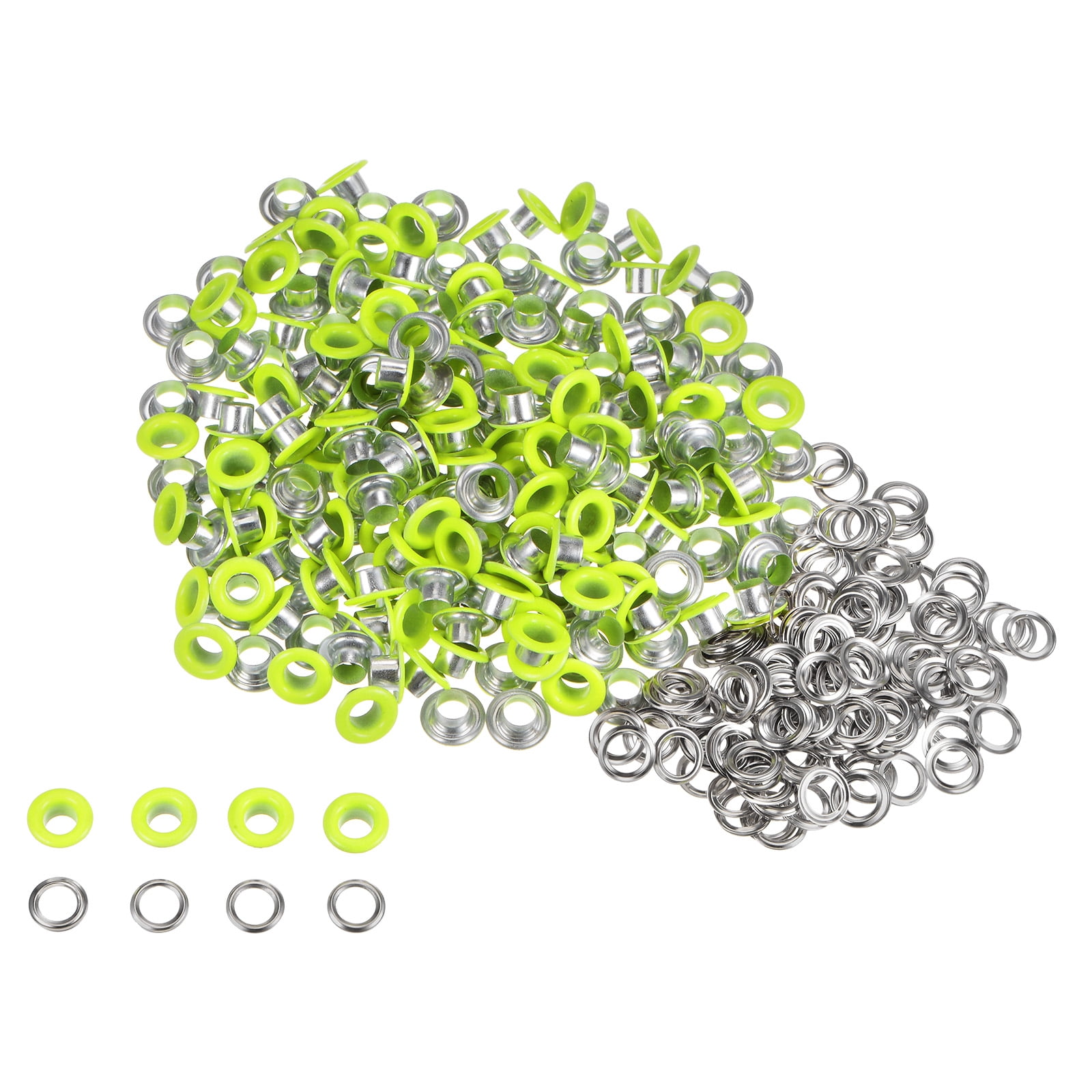 Uxcell 300 Set Grommets Kit Metal Eyelets 5mm 1/5" Hole Tiny Grommet ...
