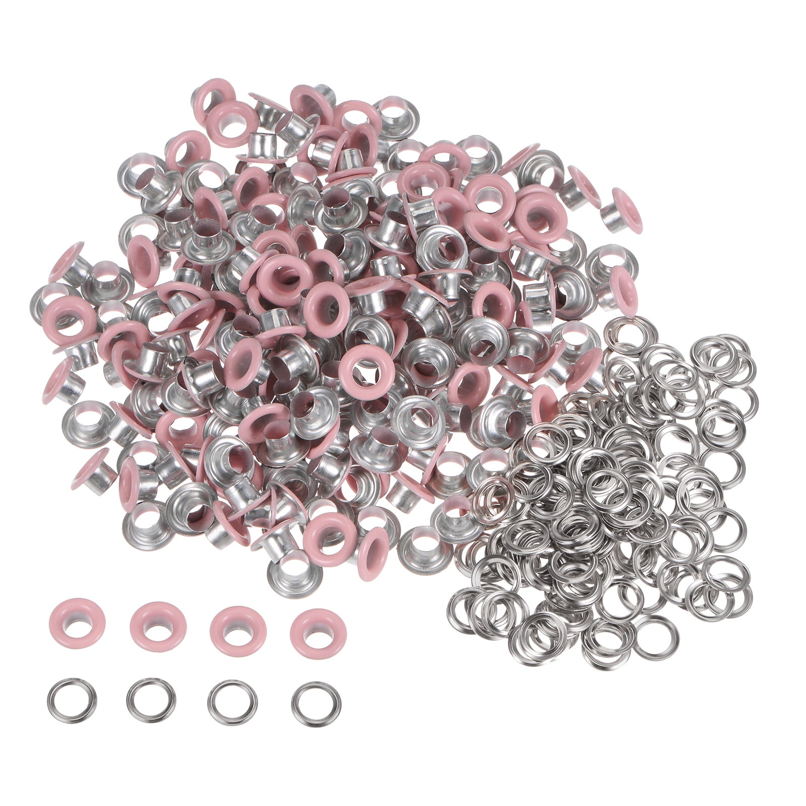 Uxcell 300set Grommets Kit Metal Eyelets 5mm 1/5" Hole Tiny Grommet for ...