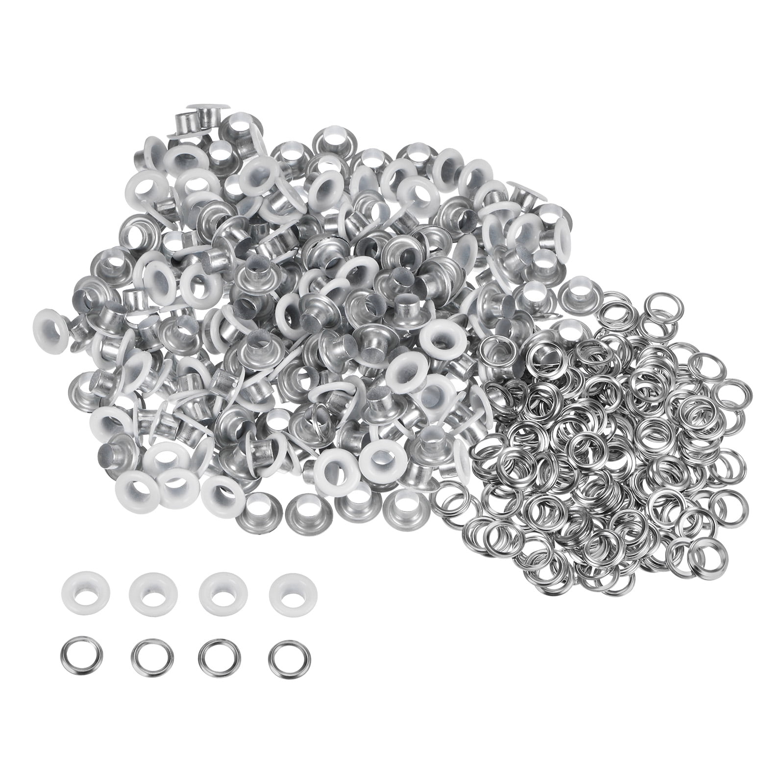 Uxcell 300set Grommets Kit Metal Eyelets 5mm 1/5" Hole Tiny Grommet for ...