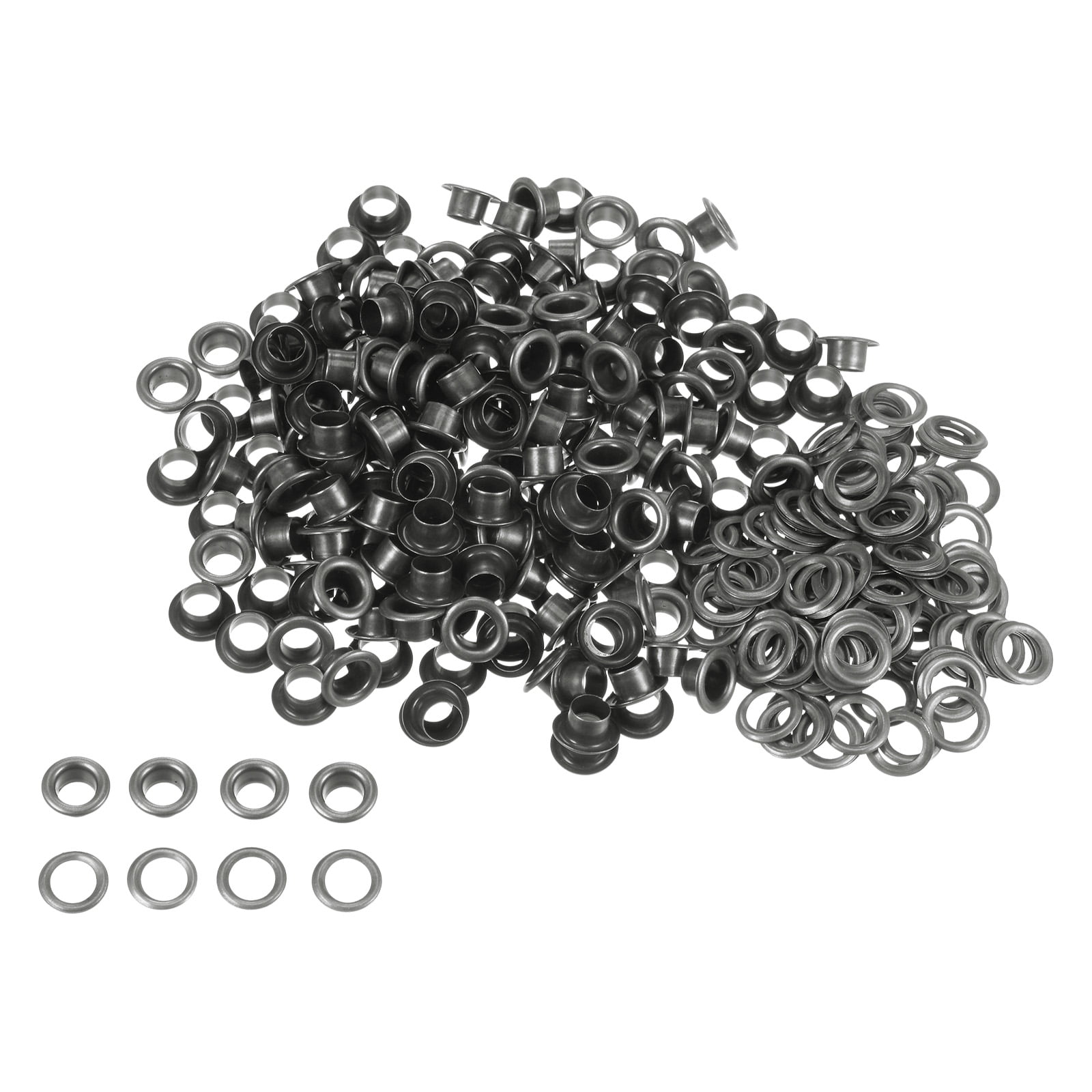Uxcell 300set Grommets Kit Metal Eyelets 6mm 1/4" Hole Tiny Grommet for ...