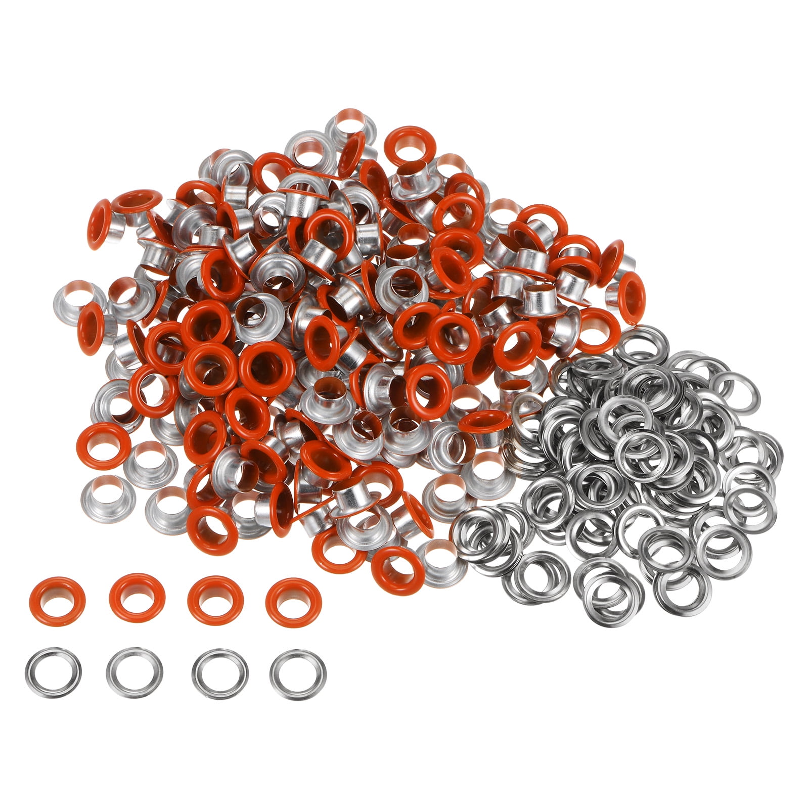 Uxcell 300set Grommets Kit Metal Eyelets 6mm 1/4" Hole Tiny Grommet for ...
