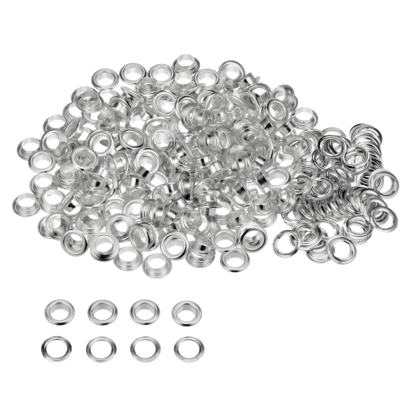 Uxcell 300set Grommets Kit Metal Eyelets 8mm 3/10" Hole Tiny Grommet ...