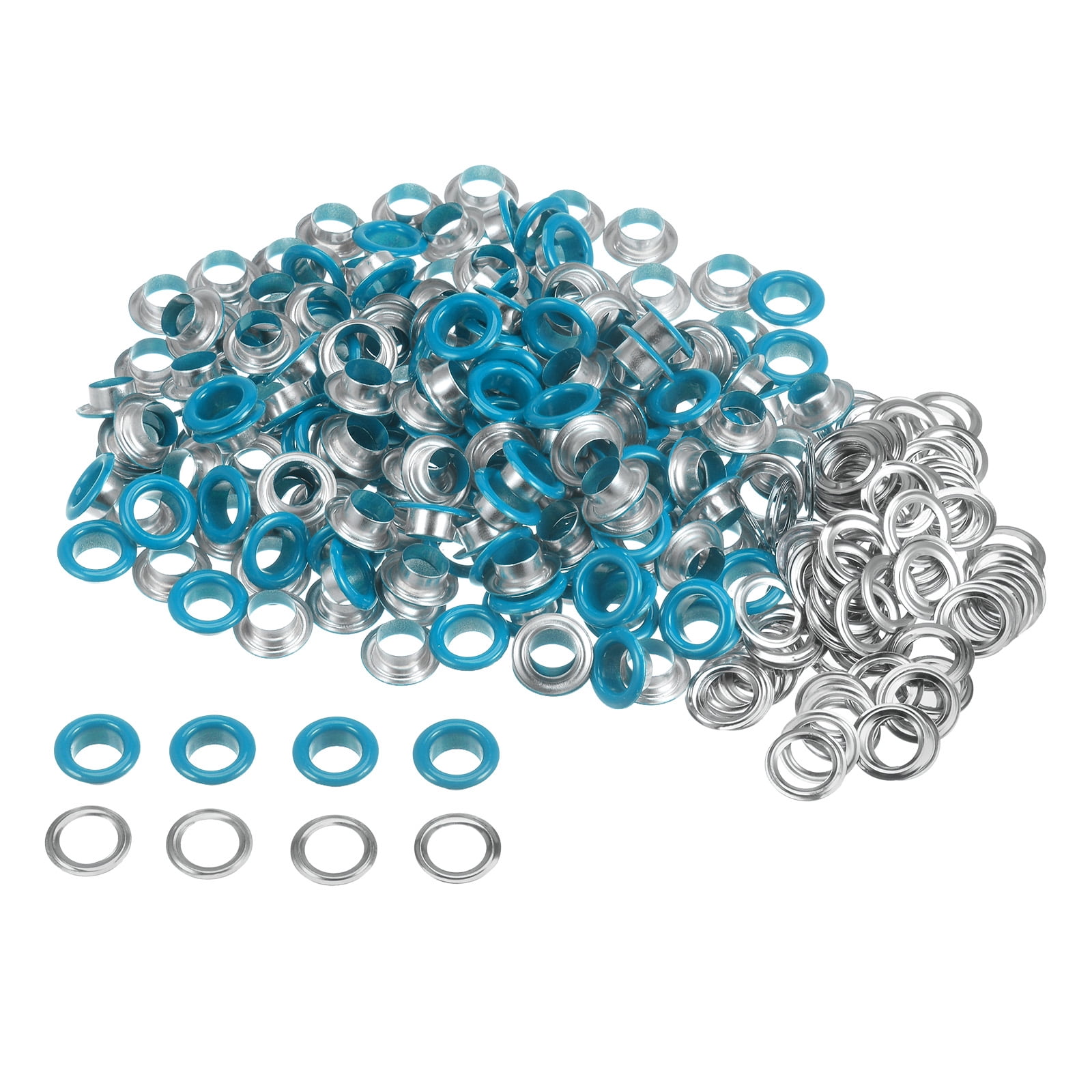 Uxcell 300set Grommets Kit Metal Eyelets 8mm 3/10" Hole Tiny Grommet ...