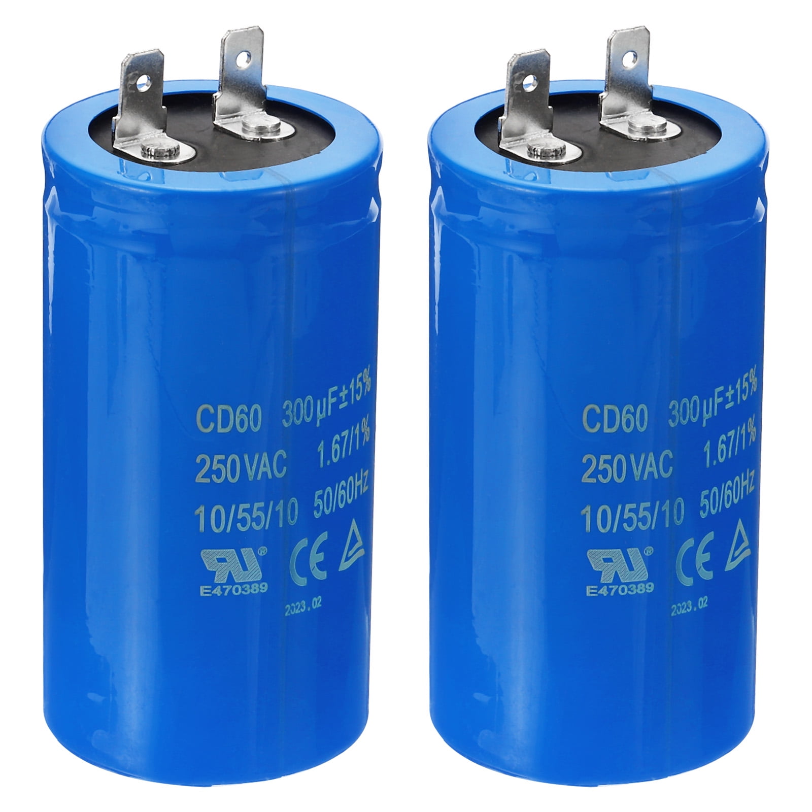 Uxcell 300uF/MFD 250VAC 15% Tolerance 50/60Hz CD60 Run Capacitor 2 Pack ...