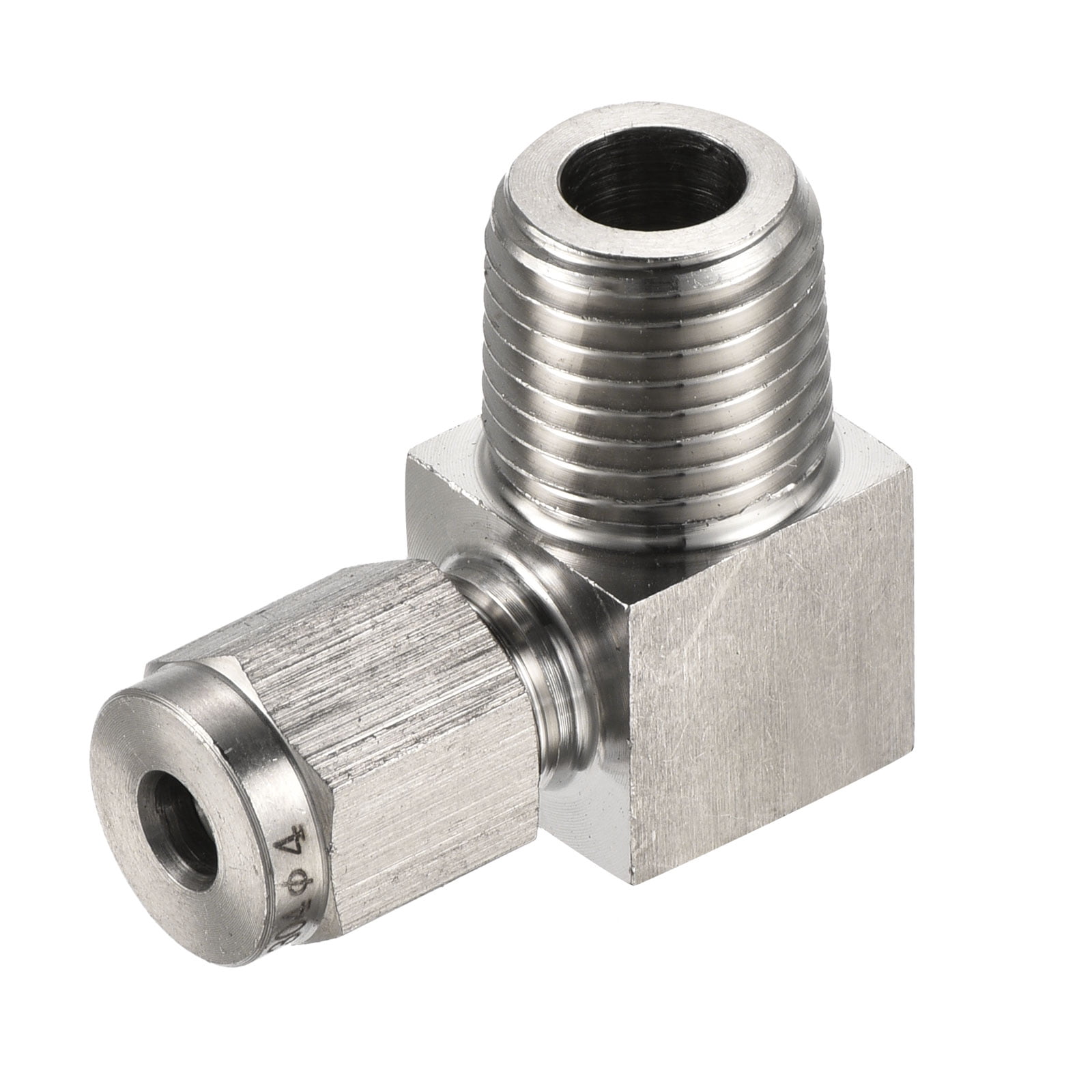 Uxcell 304 Stainless Steel 1/4PT x 4mm OD Coupling Adapter Compression ...