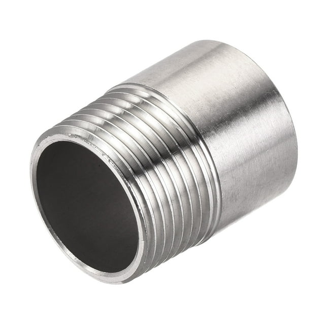 Uxcell 304 Stainless Steel 1 NPT Male Half Threaded Weldable Weld ...