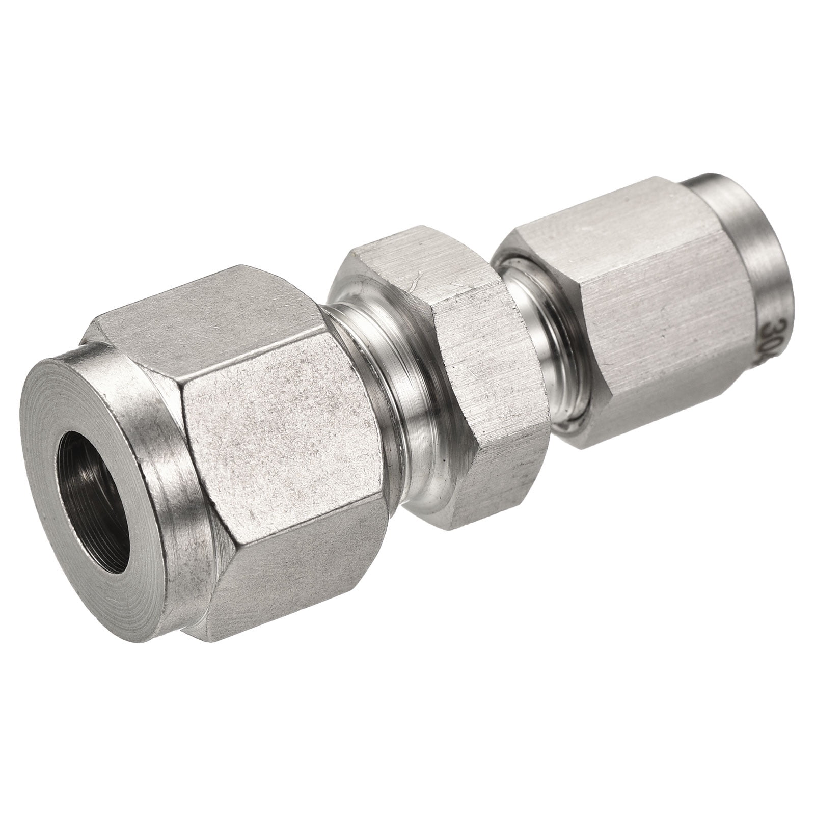 Uxcell 304 Stainless Steel 4mm x 8mm Tube OD Double Ferrule Straight ...