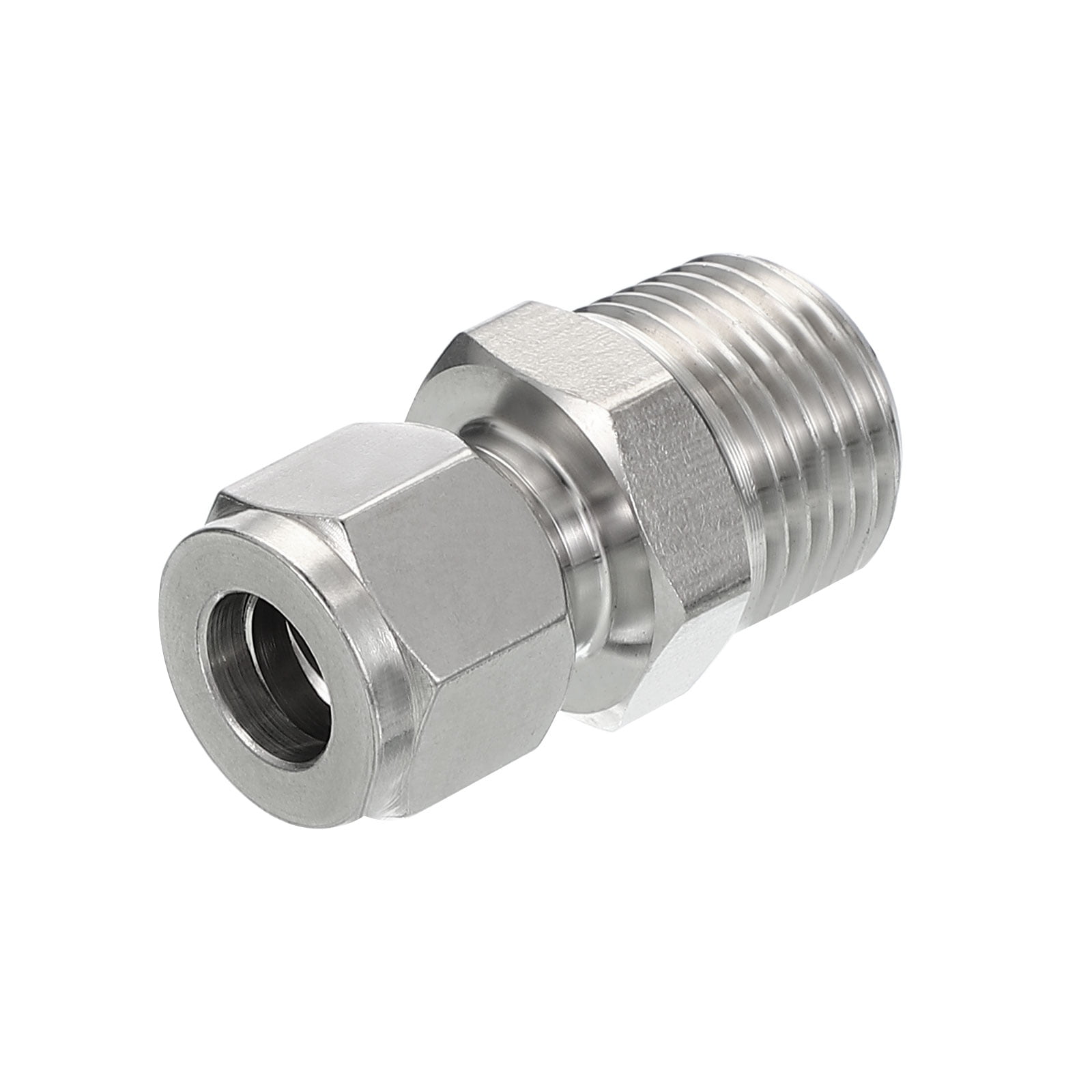 Uxcell 304 Stainless Steel Compression Tube Fitting, Double Ferrules ...