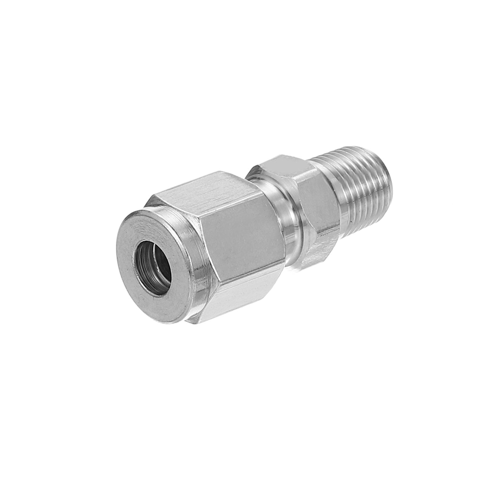 Uxcell 304 Stainless Steel Compression Tube Fitting, Double Ferrules ...