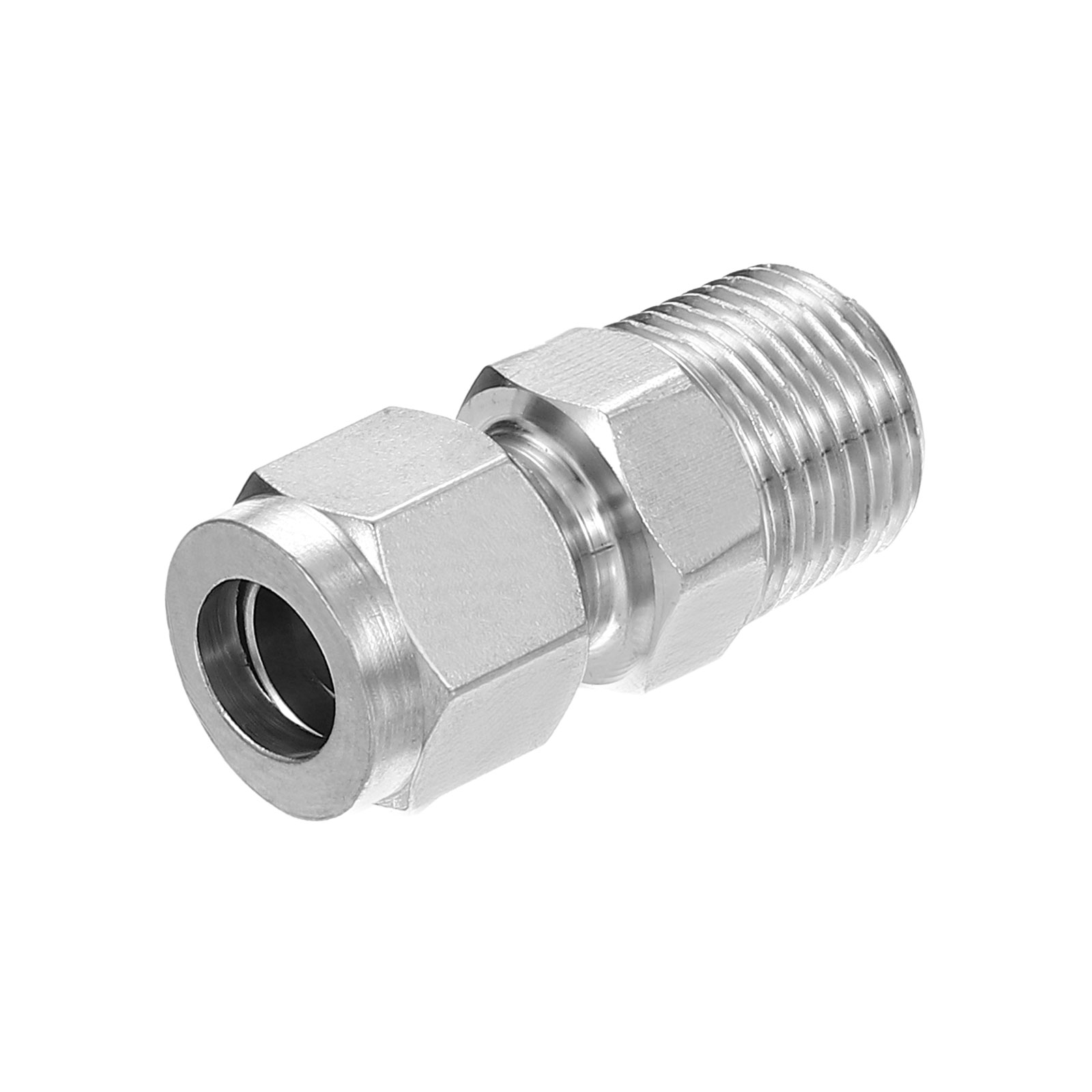 Uxcell 304 Stainless Steel Compression Tube Fitting, Double Ferrules Compression Tube Fitting ...