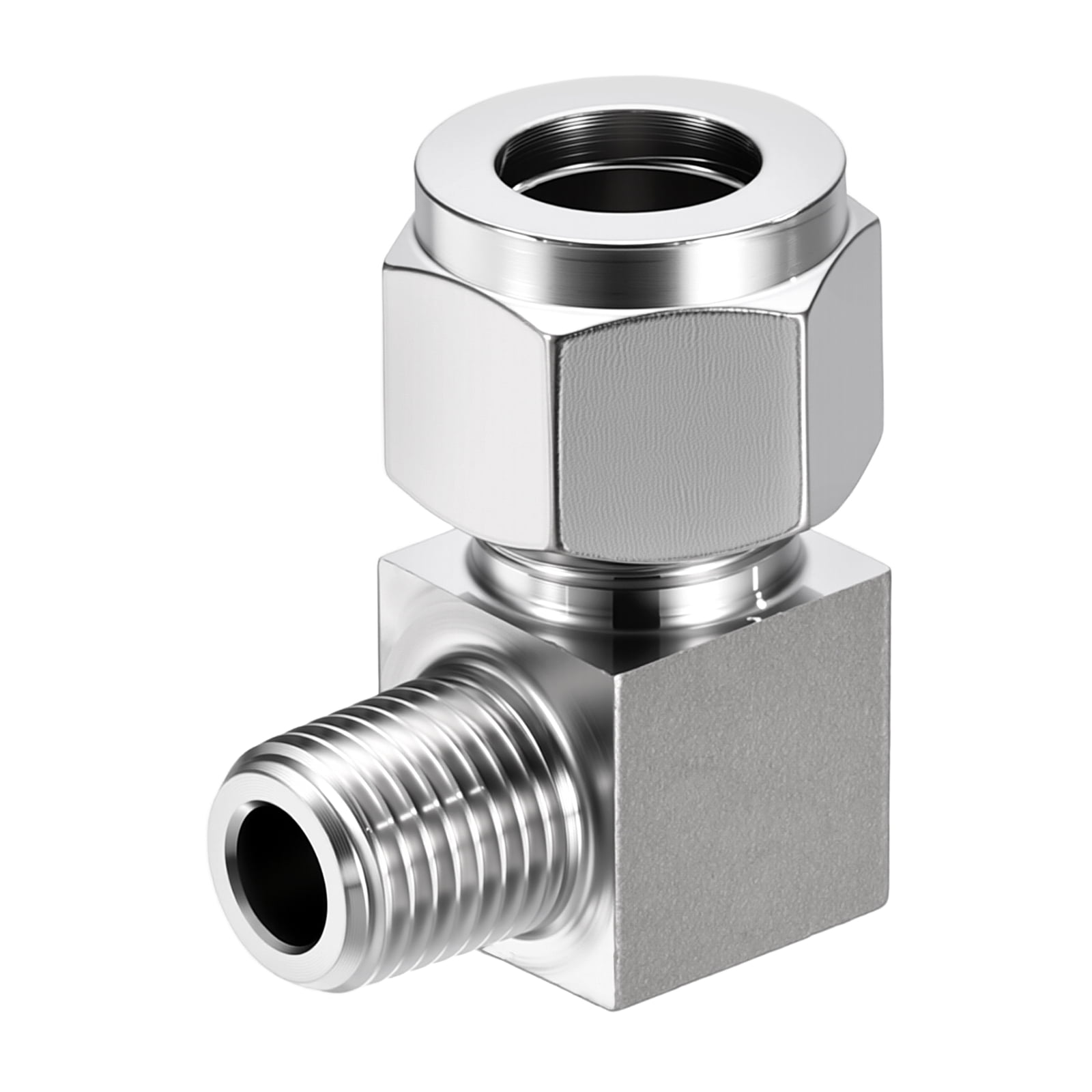 Uxcell 304 Stainless Steel Compression Tube Pipe Fitting, 90 Degree ...
