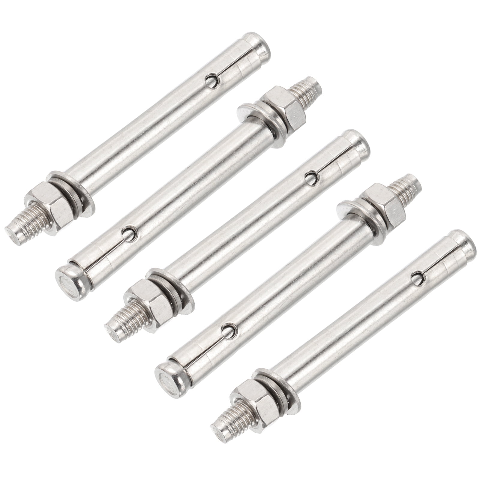 Uxcell 304 Stainless Steel Expansion Bolts, External Hex Expansion Screw Bolt for Concrete ...