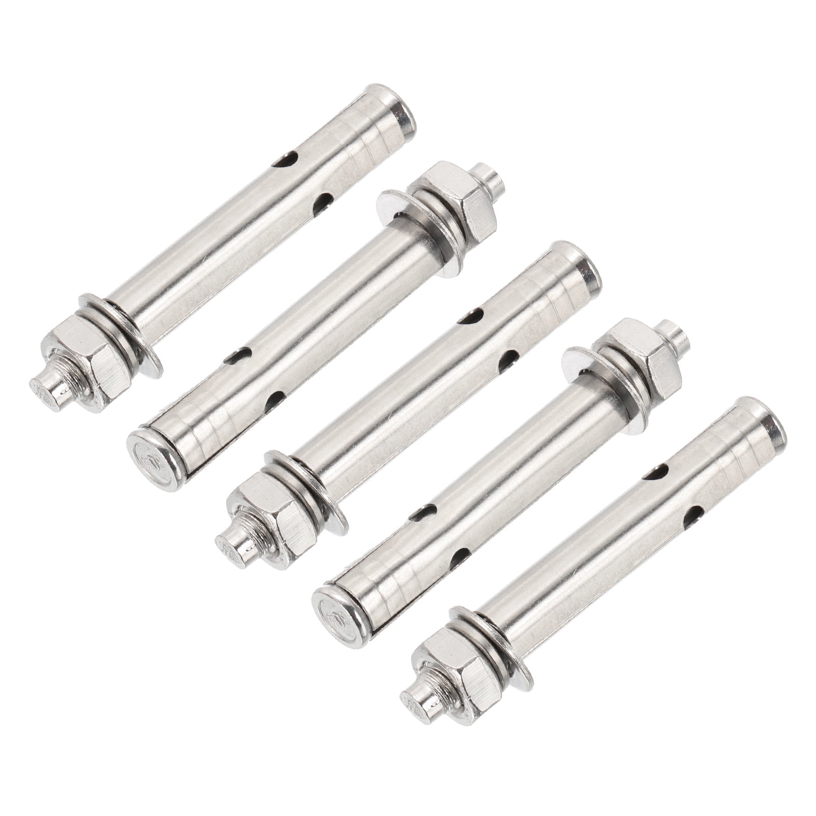 Uxcell 304 Stainless Steel Expansion Bolts, External Hex Expansion Screw Bolt for Concrete ...