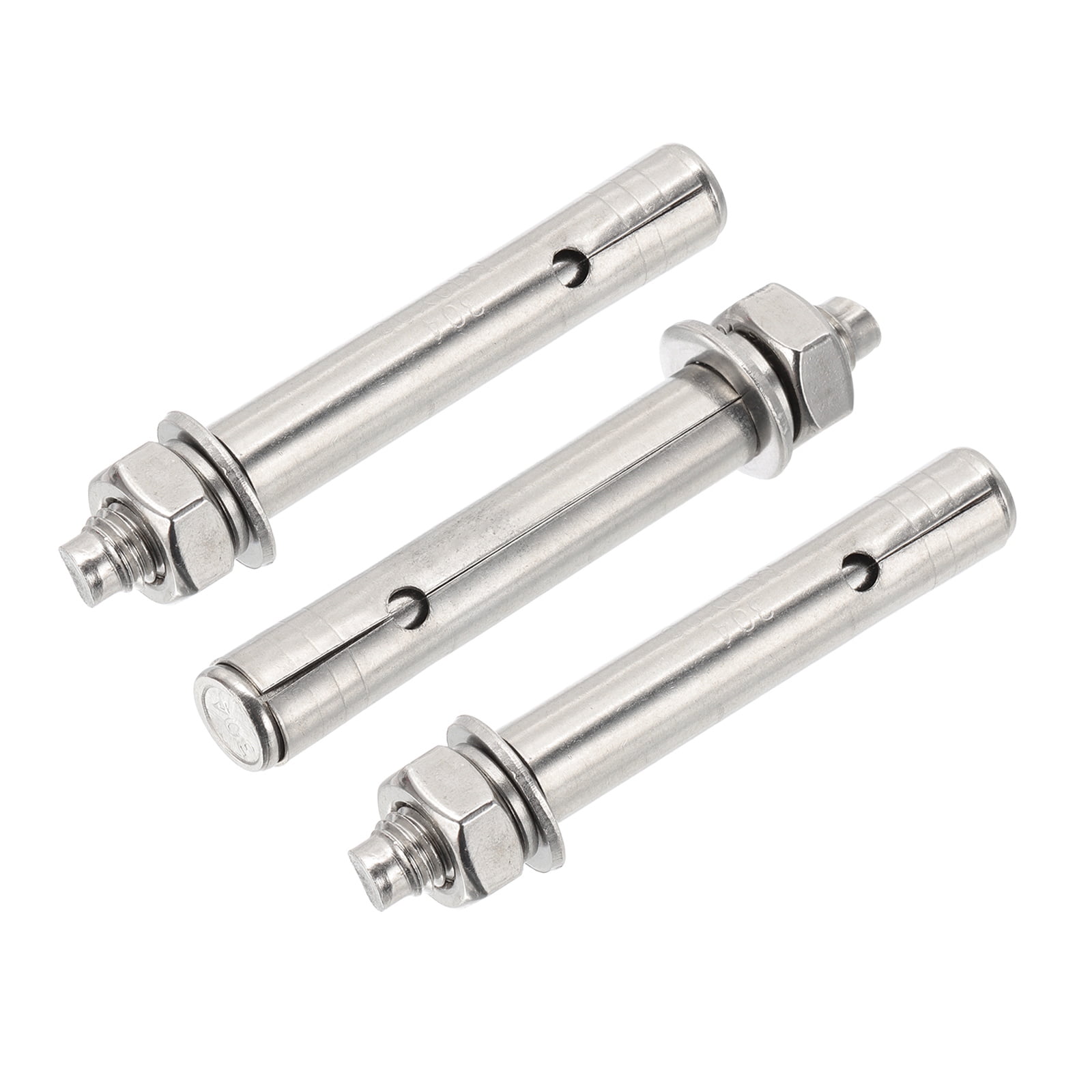 Uxcell 304 Stainless Steel Expansion Bolts, External Hex for Concrete ...