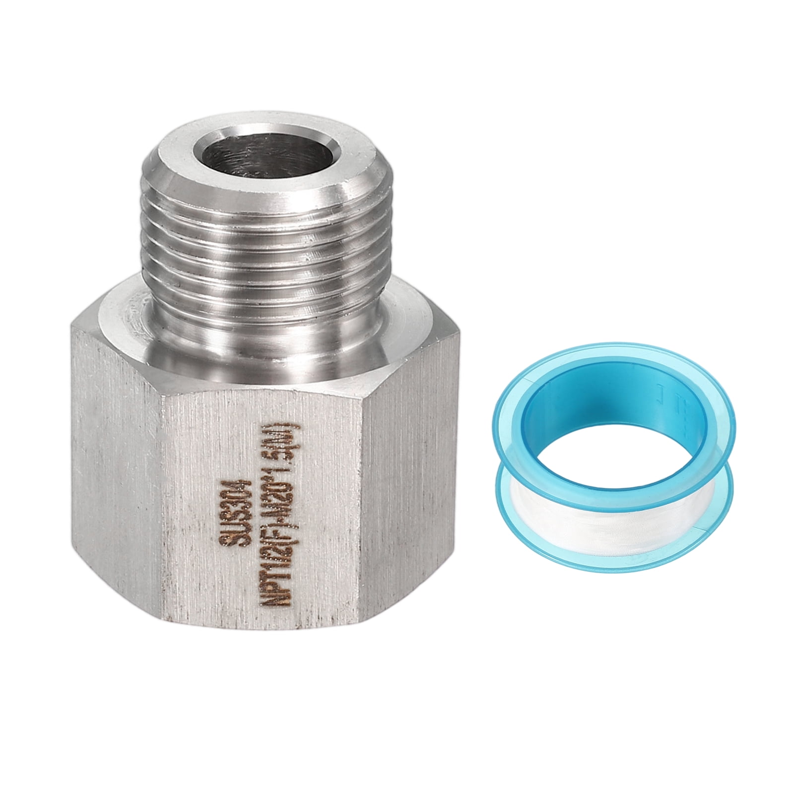 Uxcell 304 Stainless Steel Forged Pipe Fitting, 1/2" NPT Female to ...