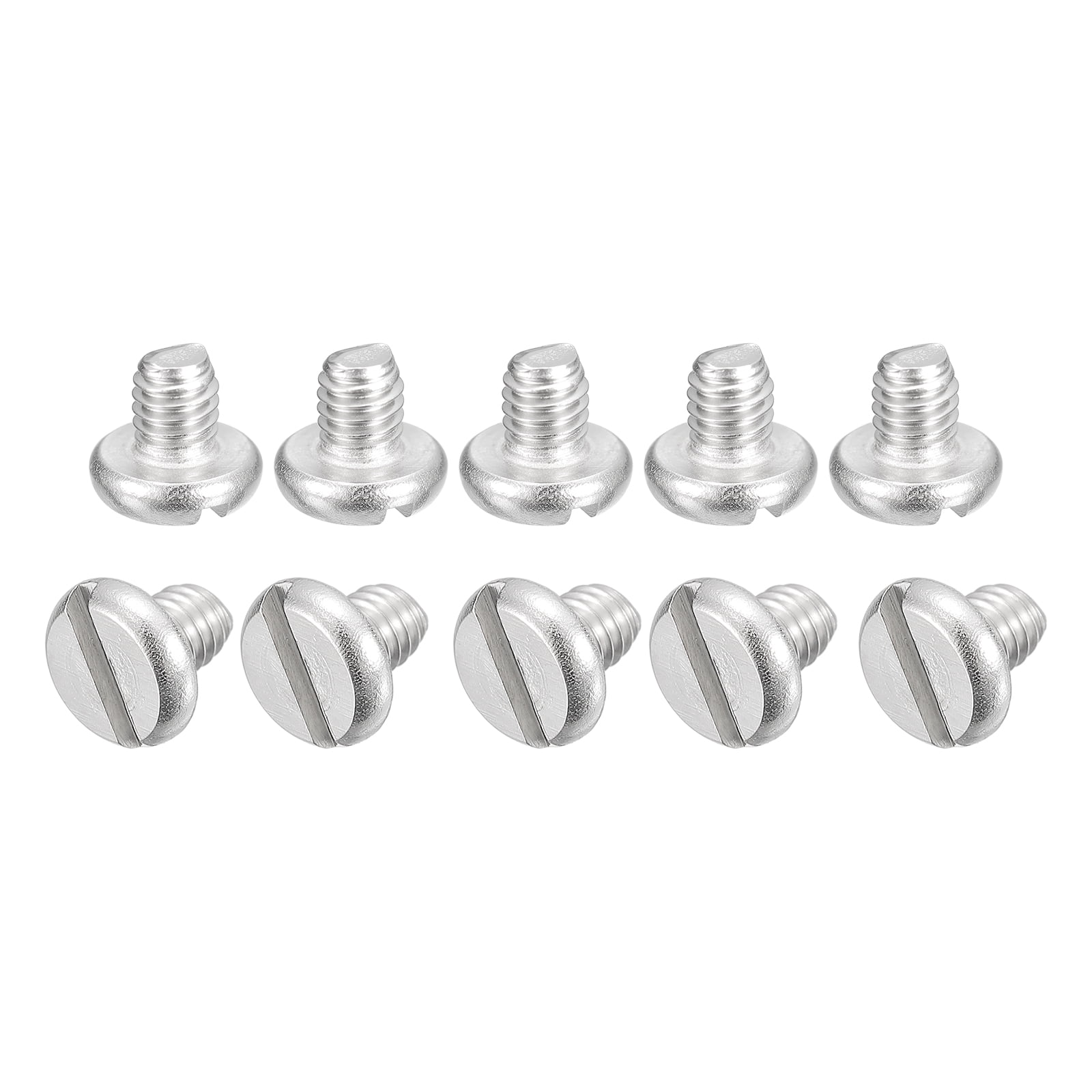 Uxcell 304 Stainless Steel Machine Screws 20 Pack M4x5mm Slotted Drive Pan Head Screw Bolts ...
