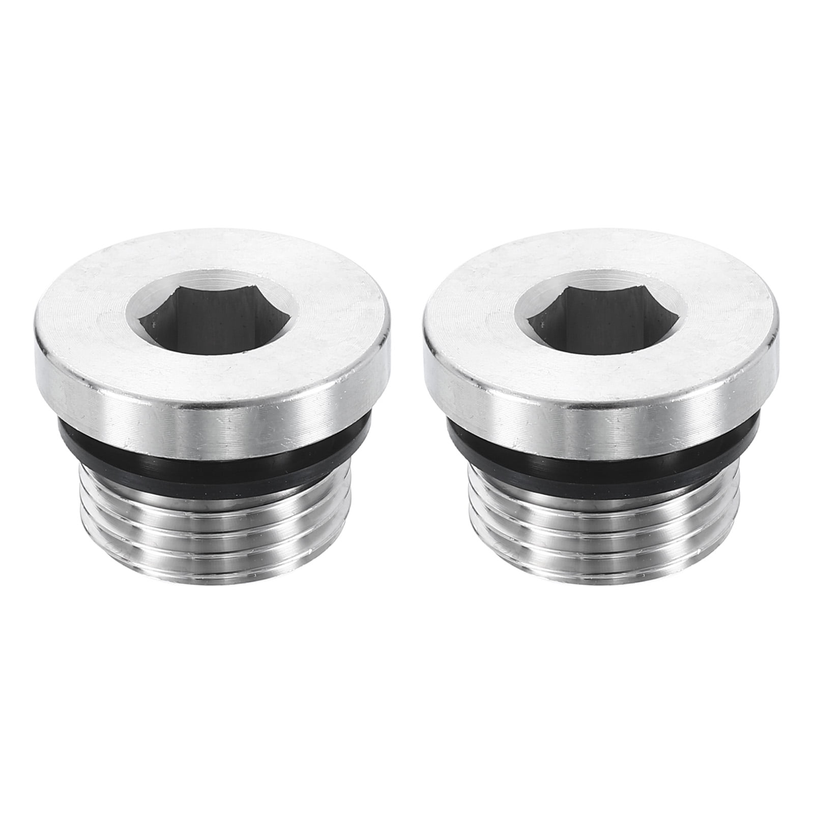 Uxcell 304 Stainless Steel Pipe Plug Fitting 1-1/2" NPT Male Thread Outer Hex Head Cap Hexagonal ...