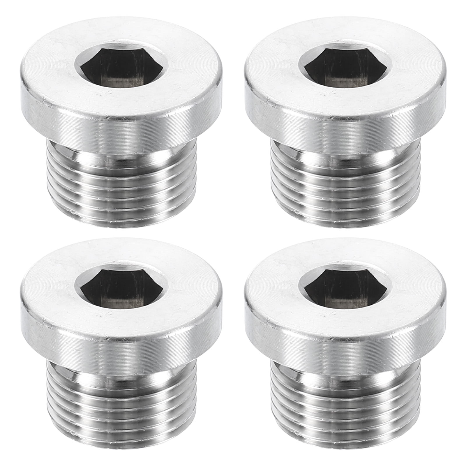 Uxcell 304 Stainless Steel Pipe Plug Fitting 1-1/4" NPT Male Thread ...