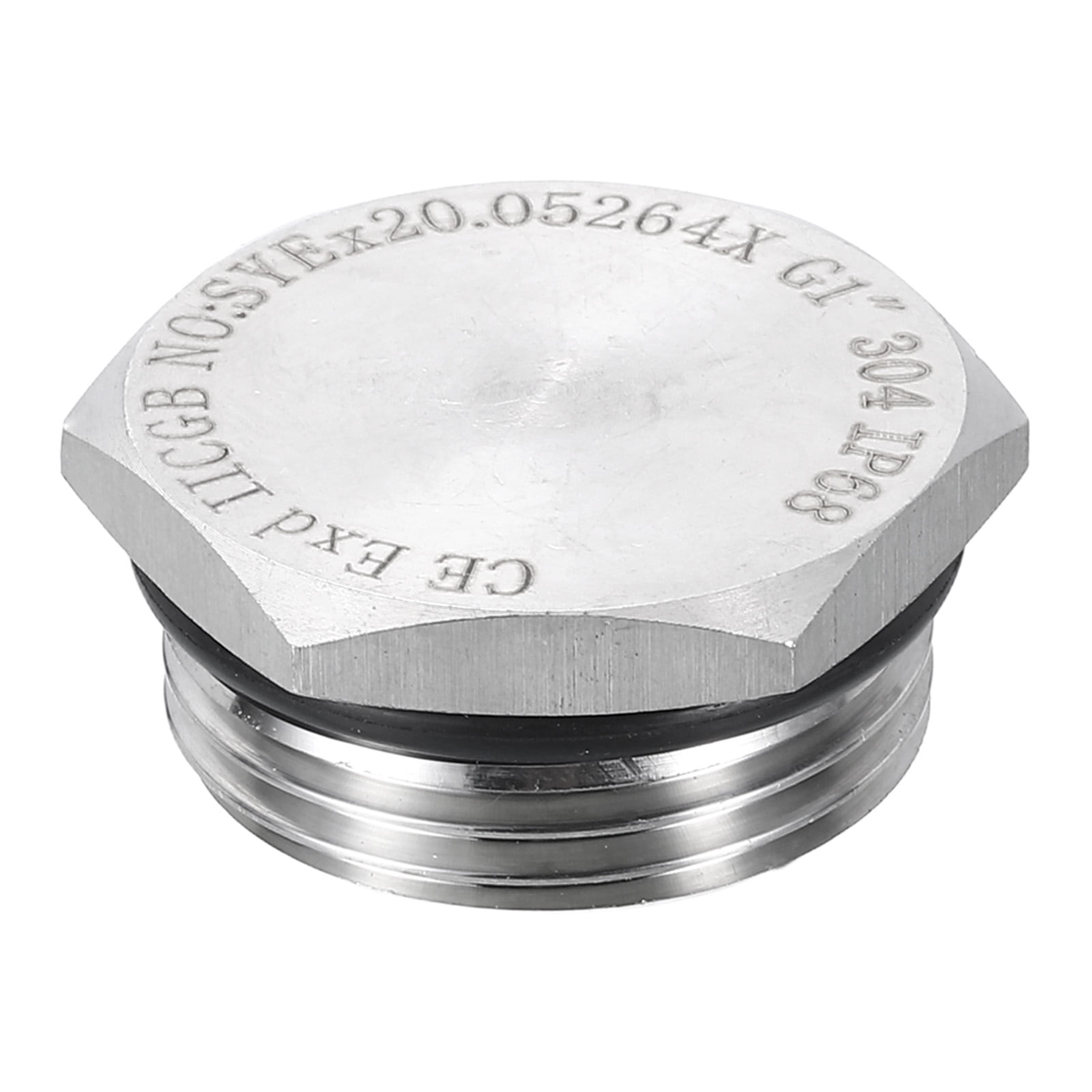 Uxcell 304 Stainless Steel Pipe Plug Fitting G1 Male Thread Outer Hex Head Cap Hexagonal Head ...