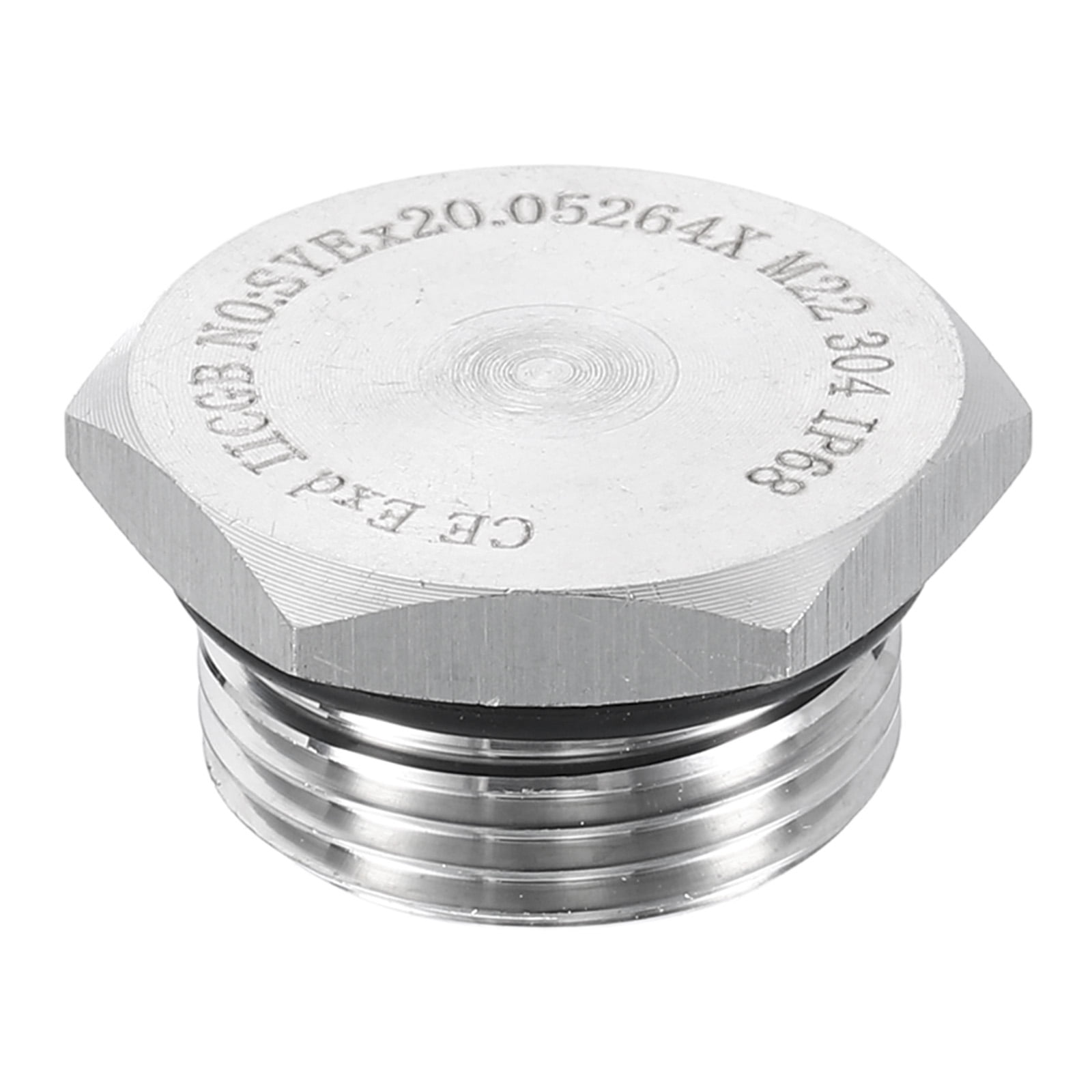 Uxcell 304 Stainless Steel Pipe Plug Fitting M22x1.5 Metric Male Thread ...