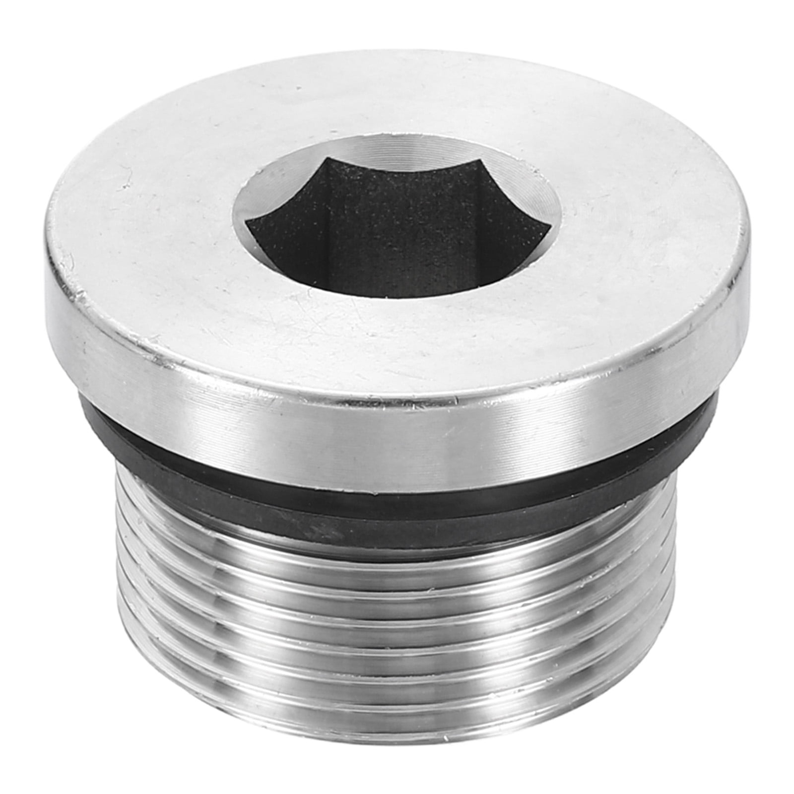 Uxcell 304 Stainless Steel Pipe Plug Fitting M26x1.5 Metric Male Thread Inner Hex Head Cap ...