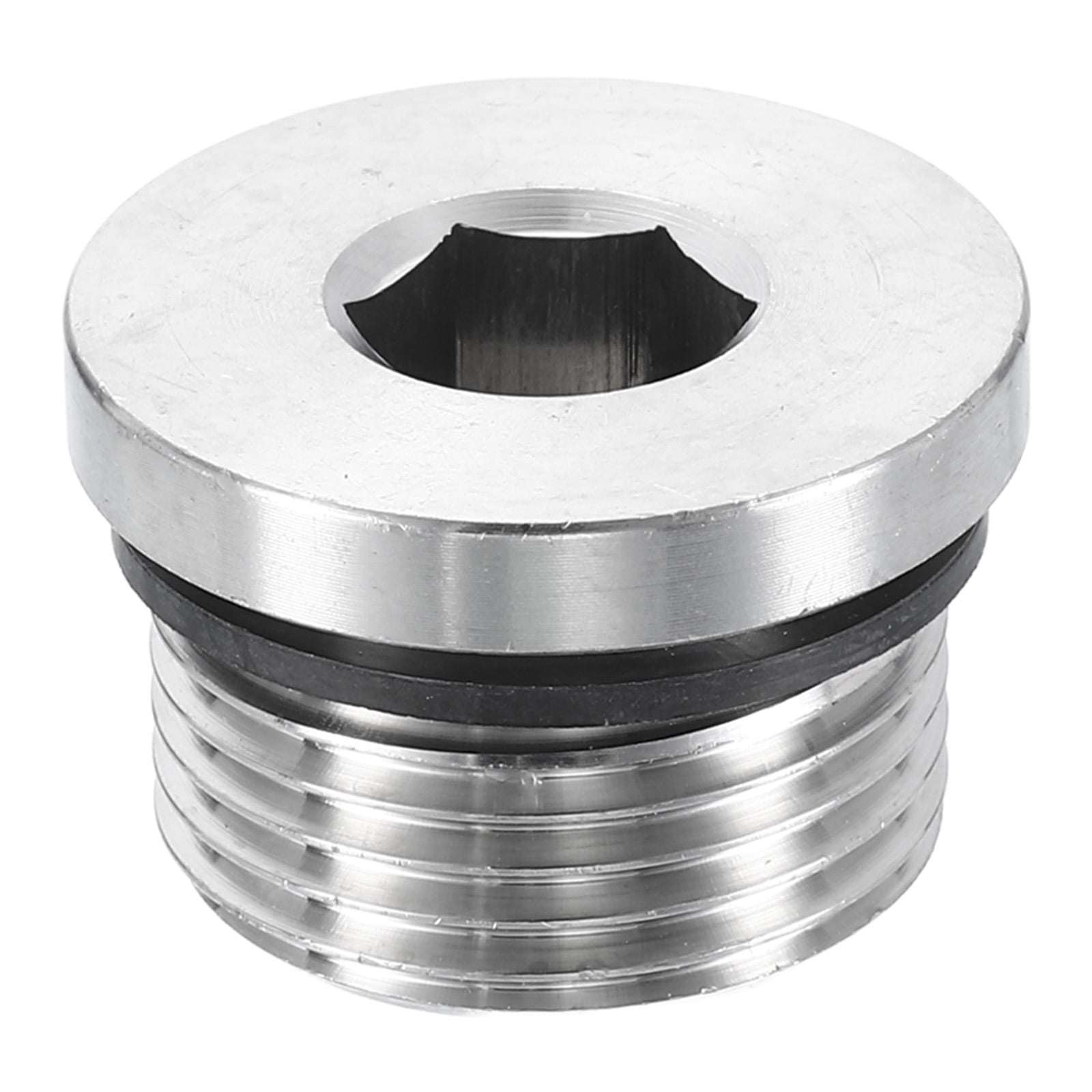 Uxcell 304 Stainless Steel Pipe Plug Fitting M27x2 Metric Male Thread Inner Hex Head Cap ...