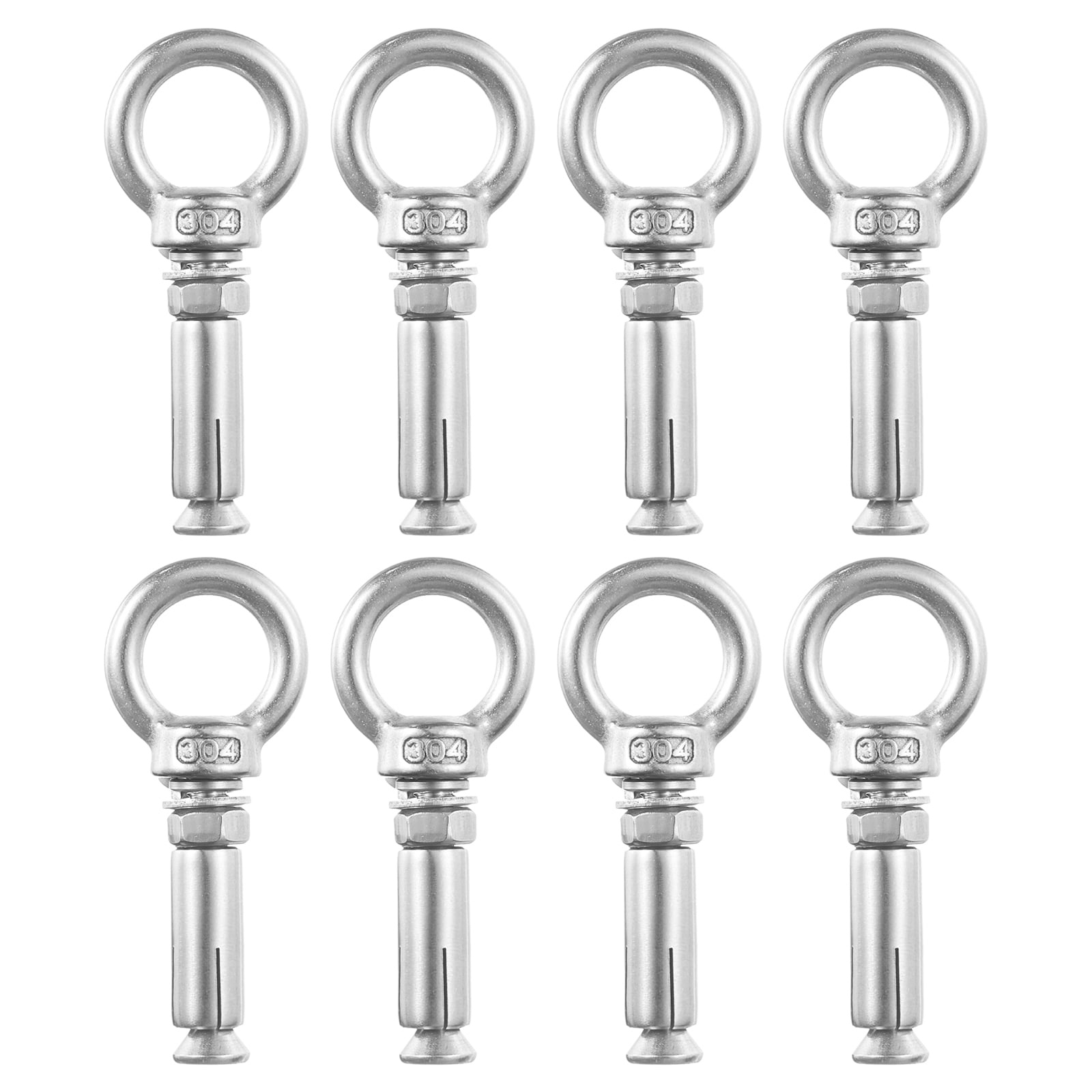 Uxcell 304 Stainless Steel Ring Lifting Expansion Eyebolt with Eye Ring ...