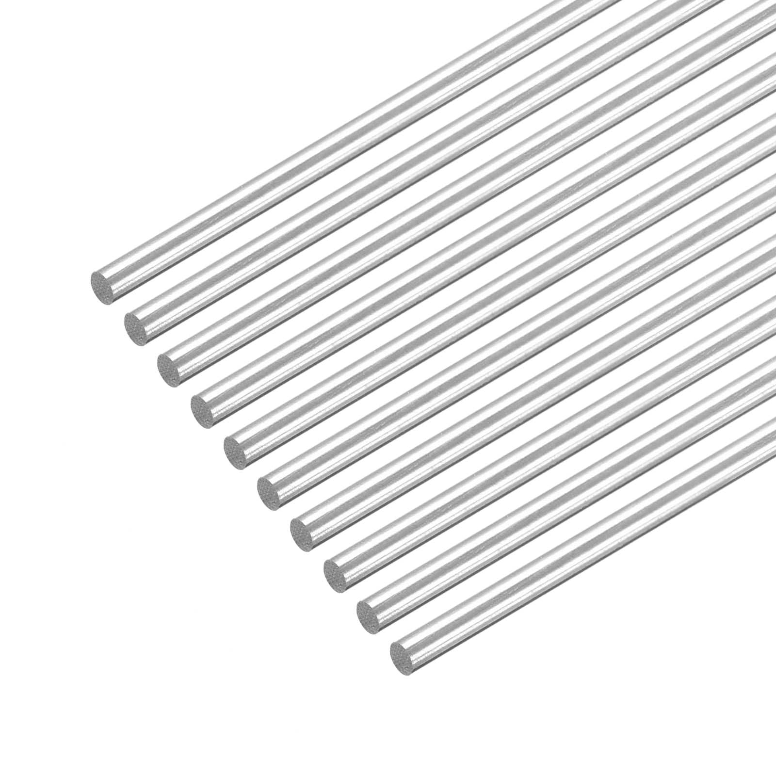 Uxcell 304 Stainless Steel Round Rods 1.8mm x 200mm for DIY Craft, 10 ...