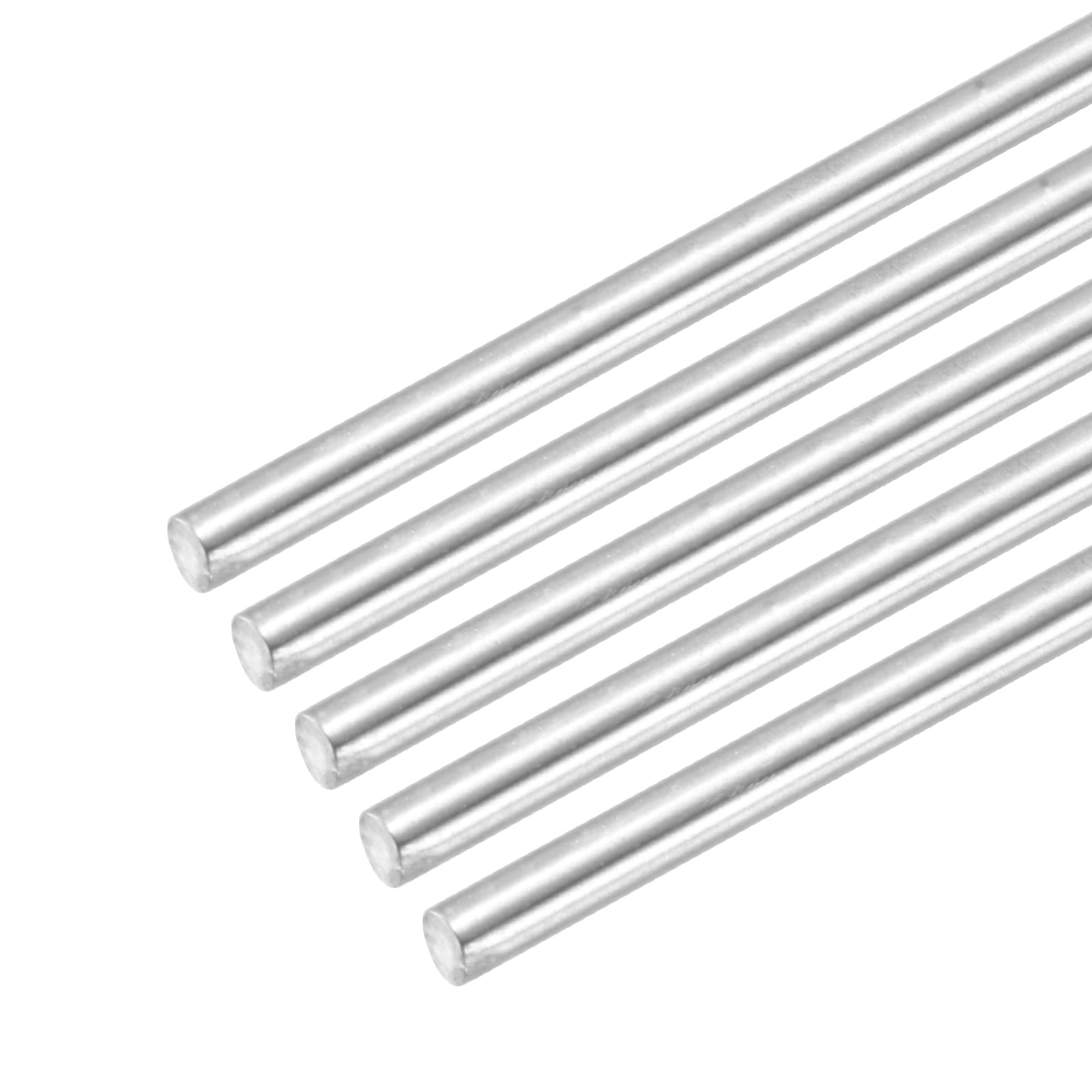 Uxcell 304 Stainless Steel Round Rods, 9.5mm x 254mm Solid Shaft Rods ...