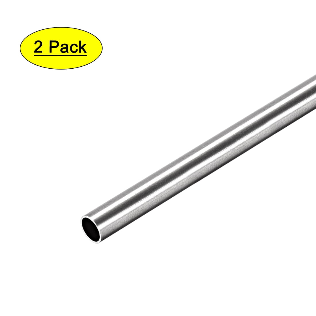 Uxcell 304 Stainless Steel Round Tubing Straight Pipe Tube 6mm x 0.4mm ...