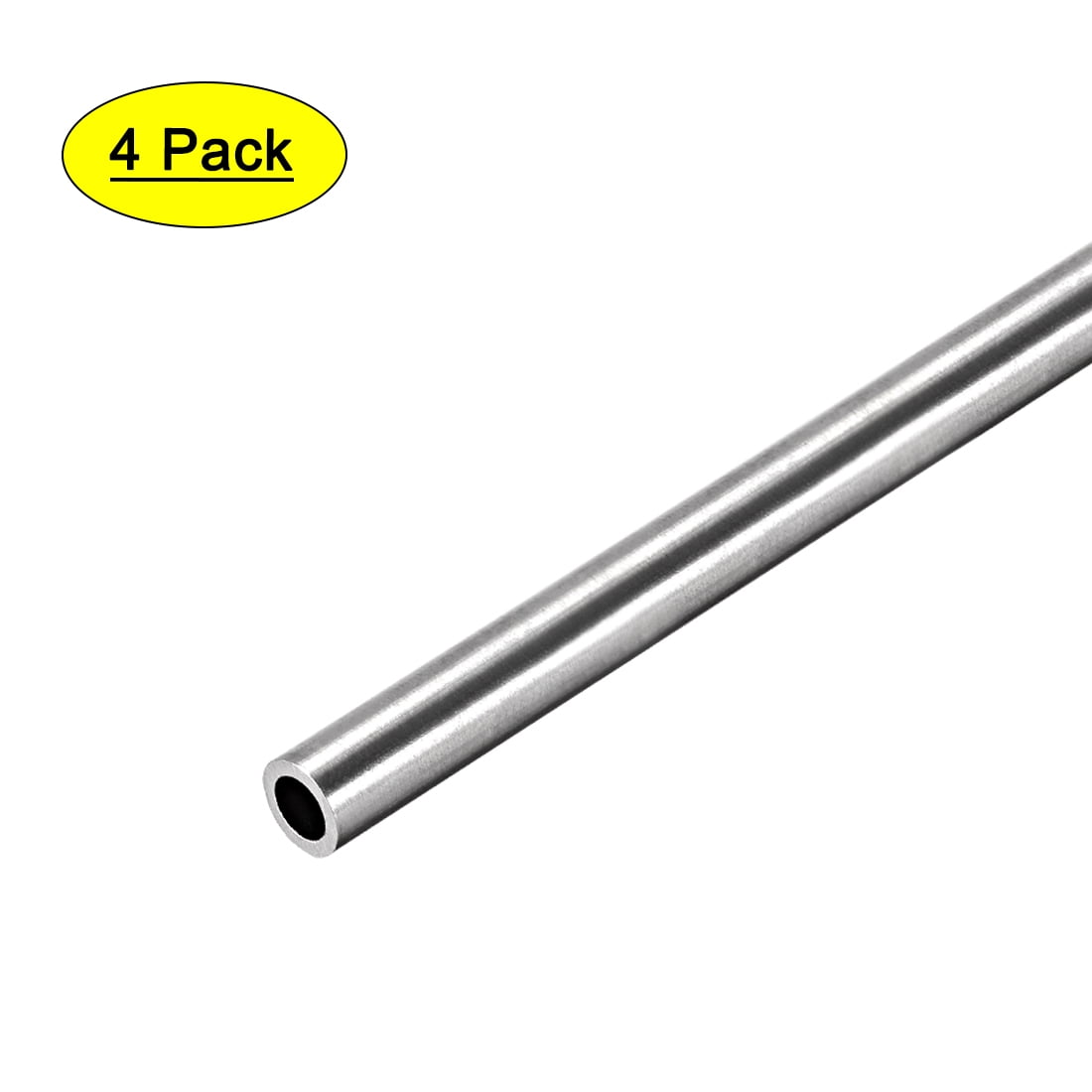 Uxcell 304 Stainless Steel Round Tubing Straight Pipes Tube 6mm x 1mm x ...