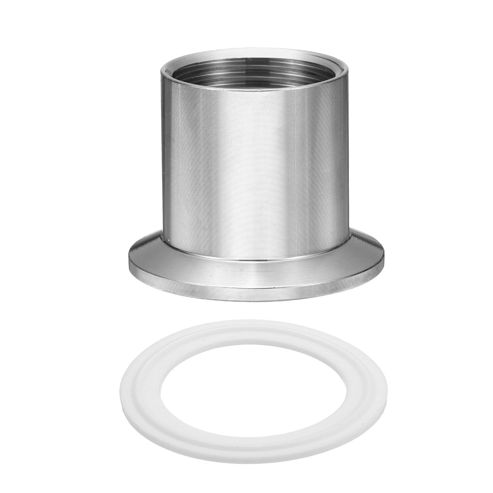 Uxcell 304 Stainless Steel Sanitary Pipe Fitting 1" PT Female Thread to ...