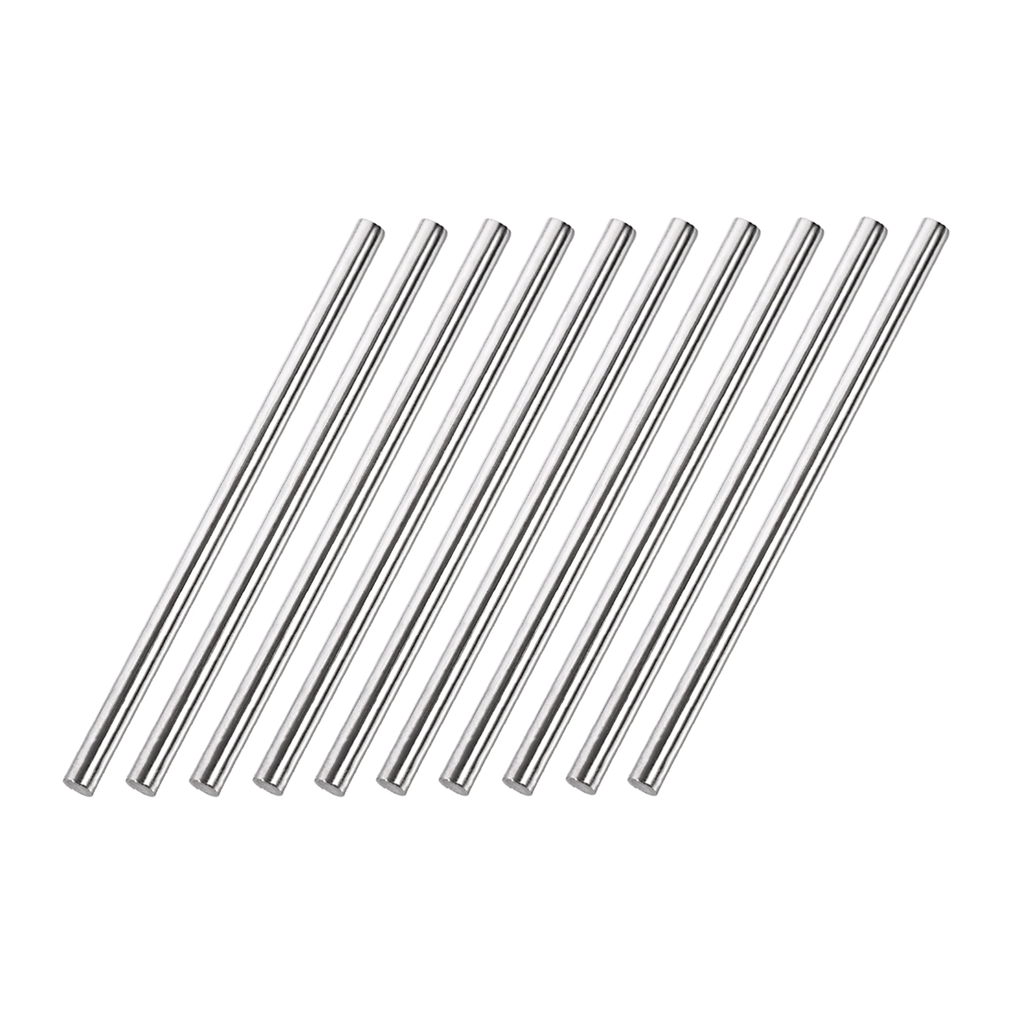 Uxcell 304 Stainless Steel Solid Round Rod for DIY Craft 5mm x 100mm / 0.2" x 3.94" 10Pcs ...