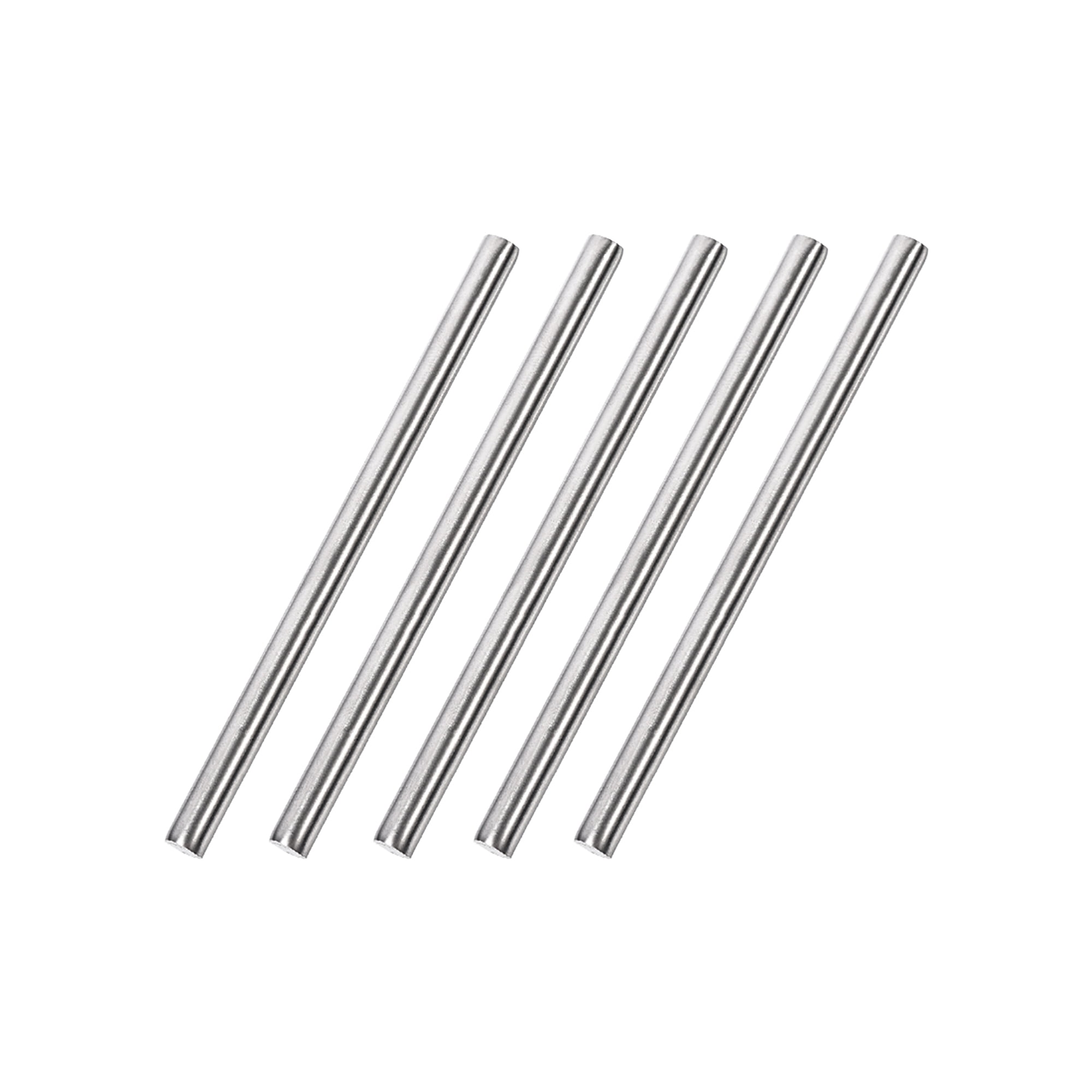 Uxcell 304 Stainless Steel Solid Round Rod for DIY Craft 6mm x 100mm / 0.24" x 3.94" 5Pcs ...