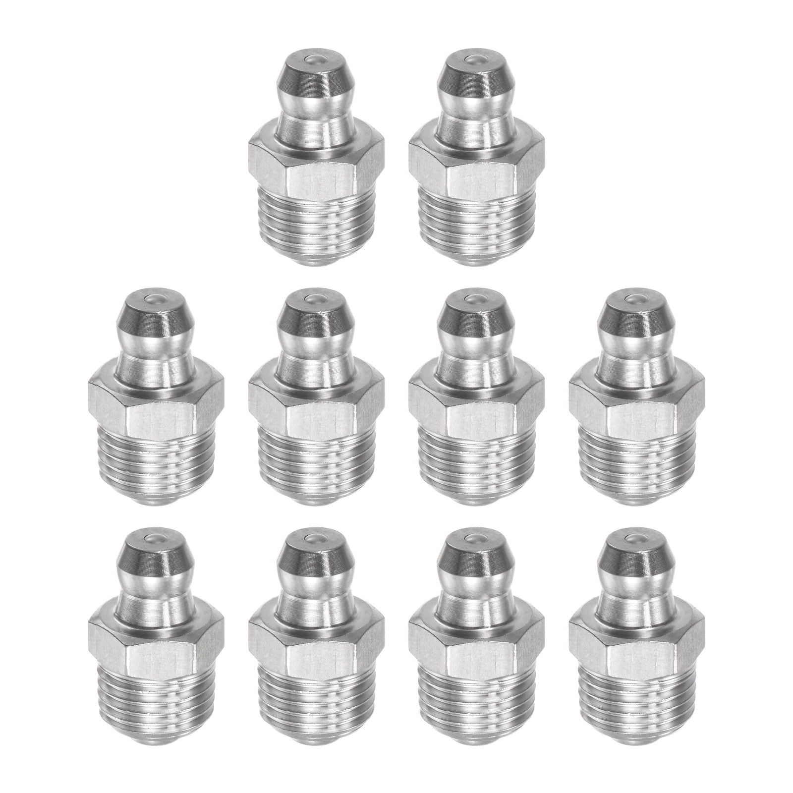 Uxcell 304 Stainless Steel Straight Hydraulic Grease Fitting M10 x 1mm ...