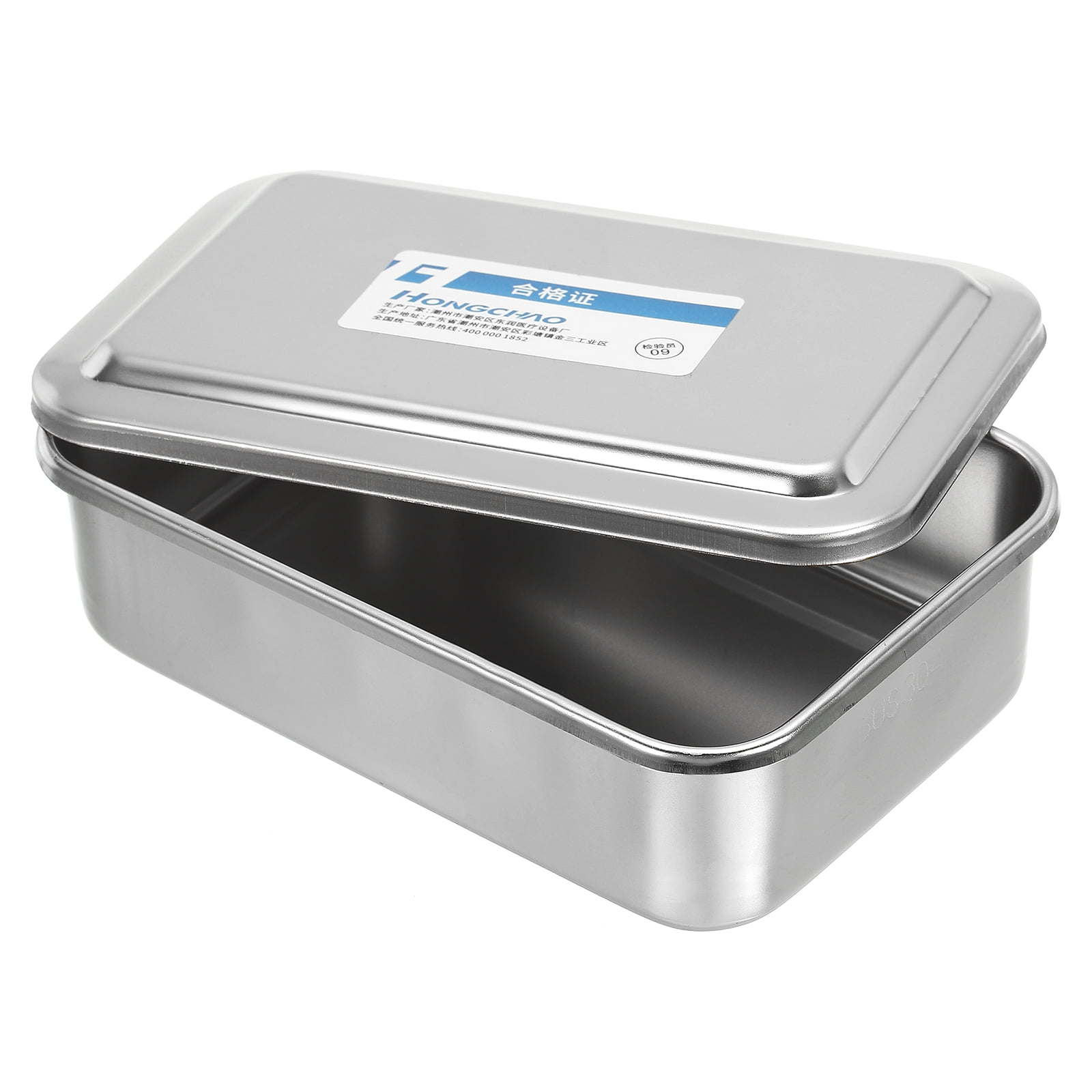 Uxcell 304 Stainless Steel Tray with Lid 15x10cm Lab Instrument ...
